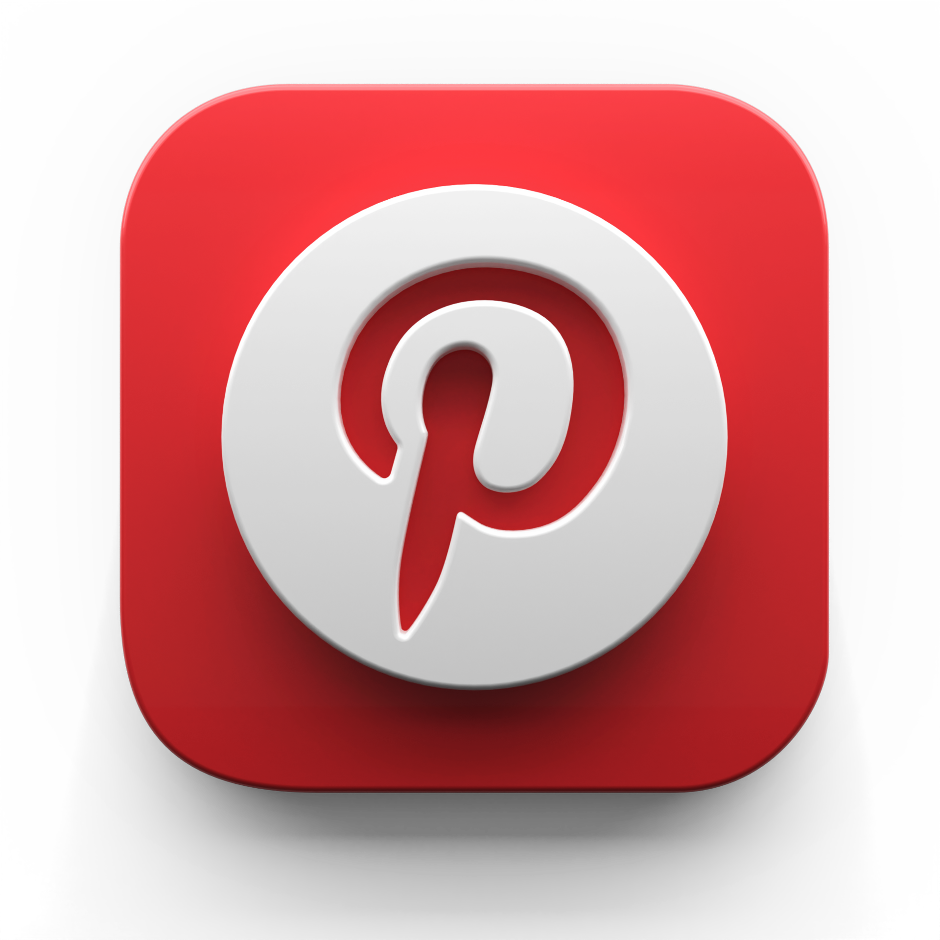 pinterest app logo in big sur style 3d render icon design concept ...