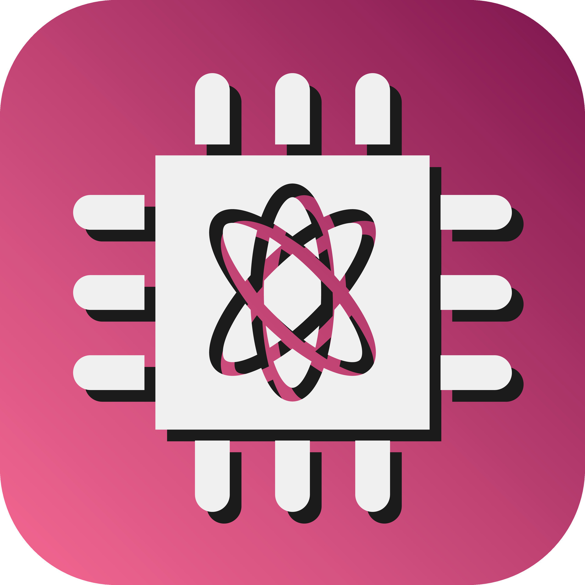 Quantum Computing Vector Glyph Gradient Background Icon For Personal ...