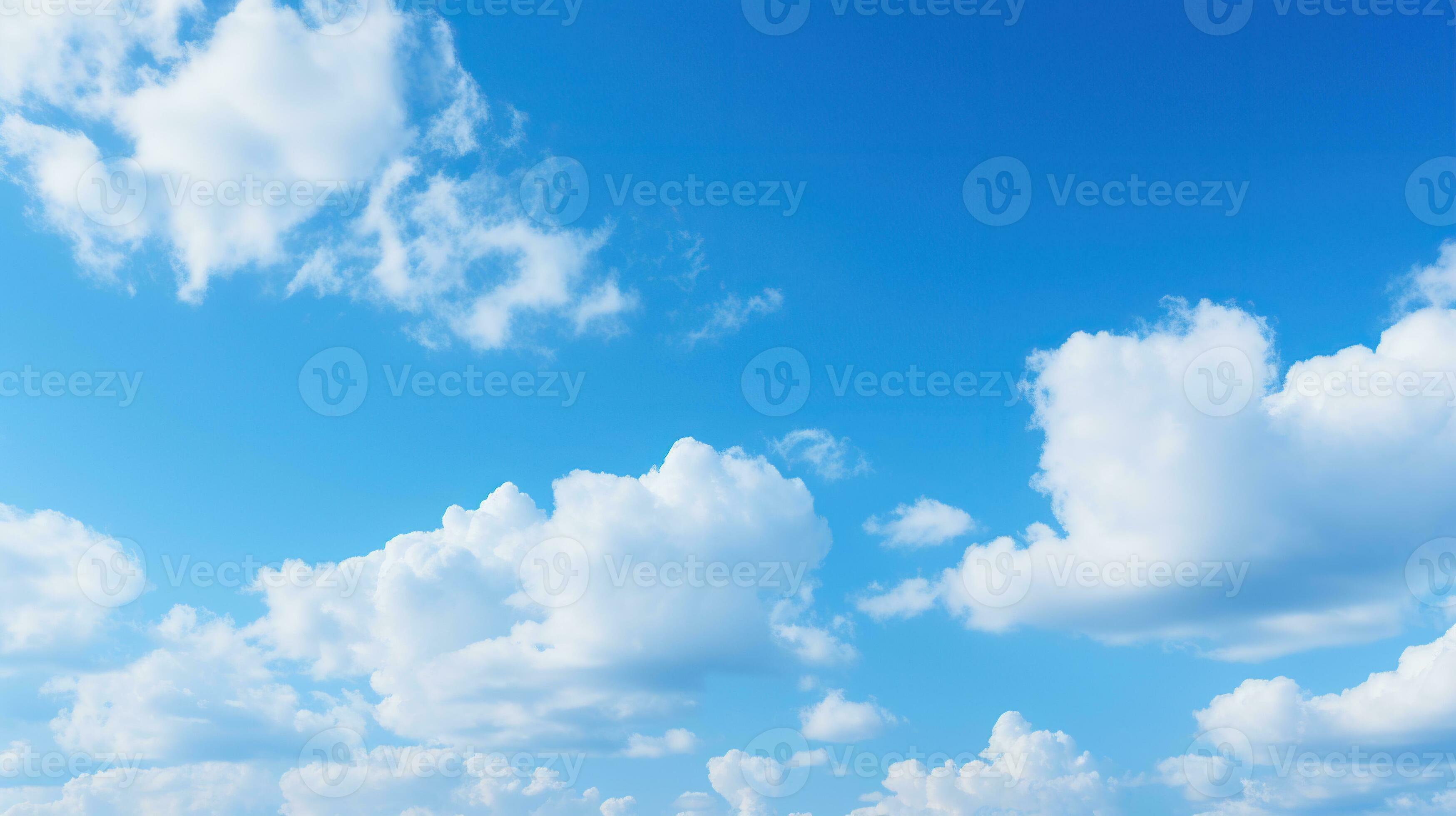 AI generated Blue sky background with clouds. Created with Generative ...