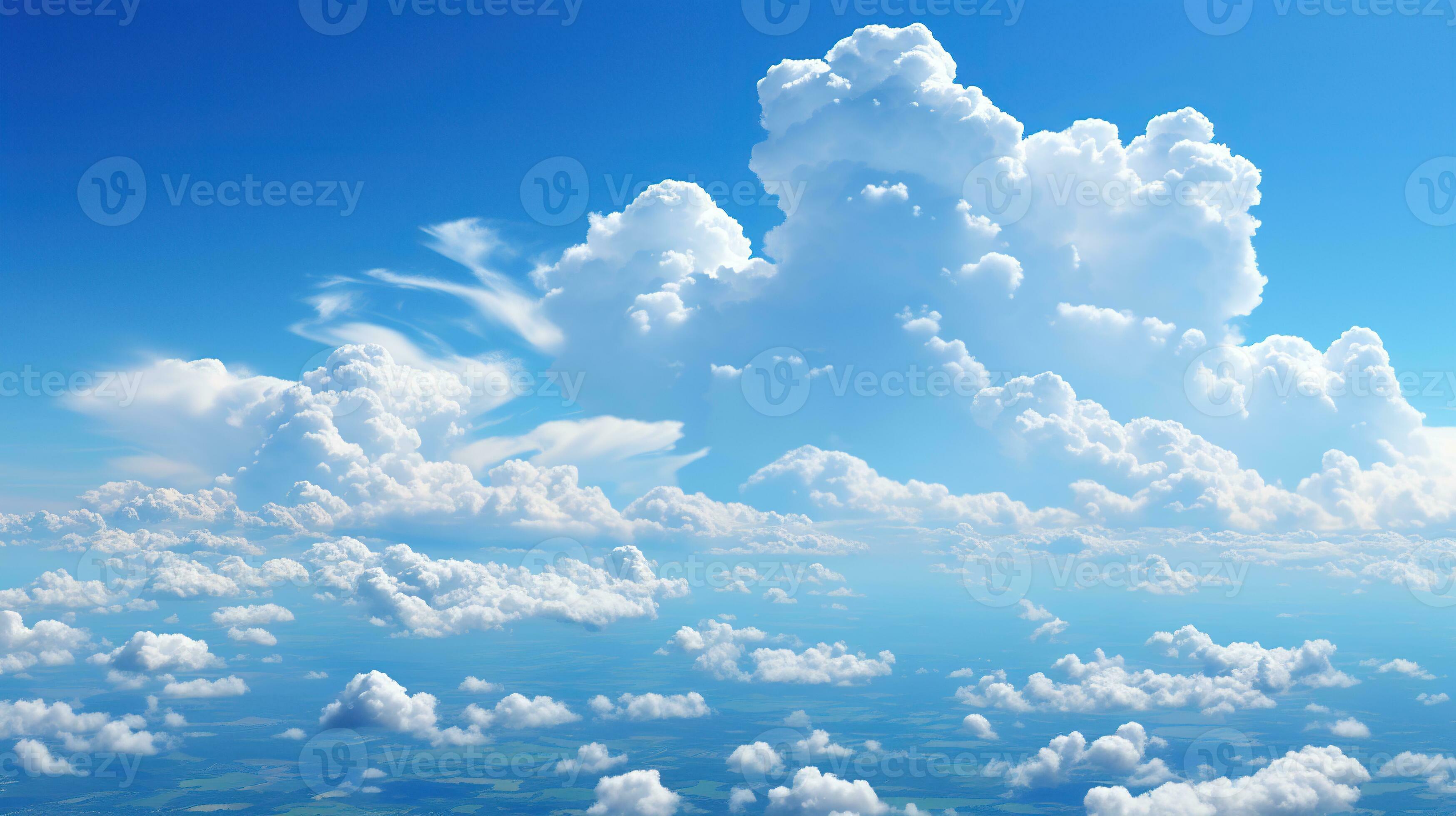AI generated Blue sky background with clouds. Created with Generative ...