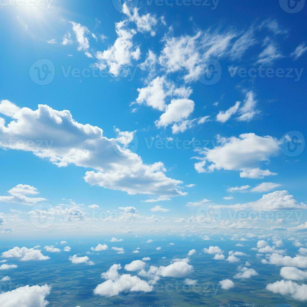 AI generated Blue sky background with clouds. Created with Generative ...