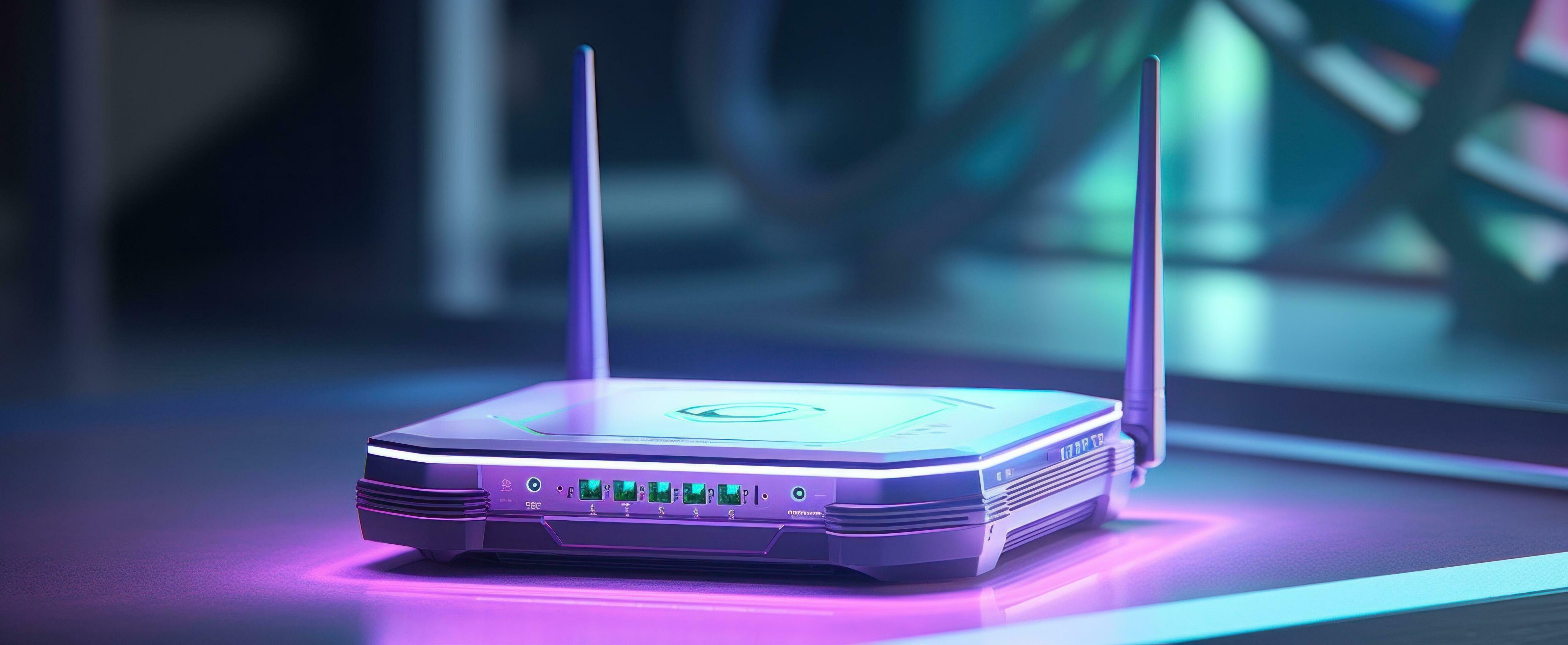AI generated an image of a WiFi router with the lights on 35757432 Stock Photo at Vecteezy