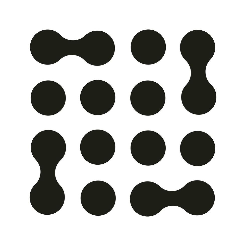 Connected Blobs Metaball Simple Icons Connected Dots Vector Signs Integration Abstract Symbol 3837