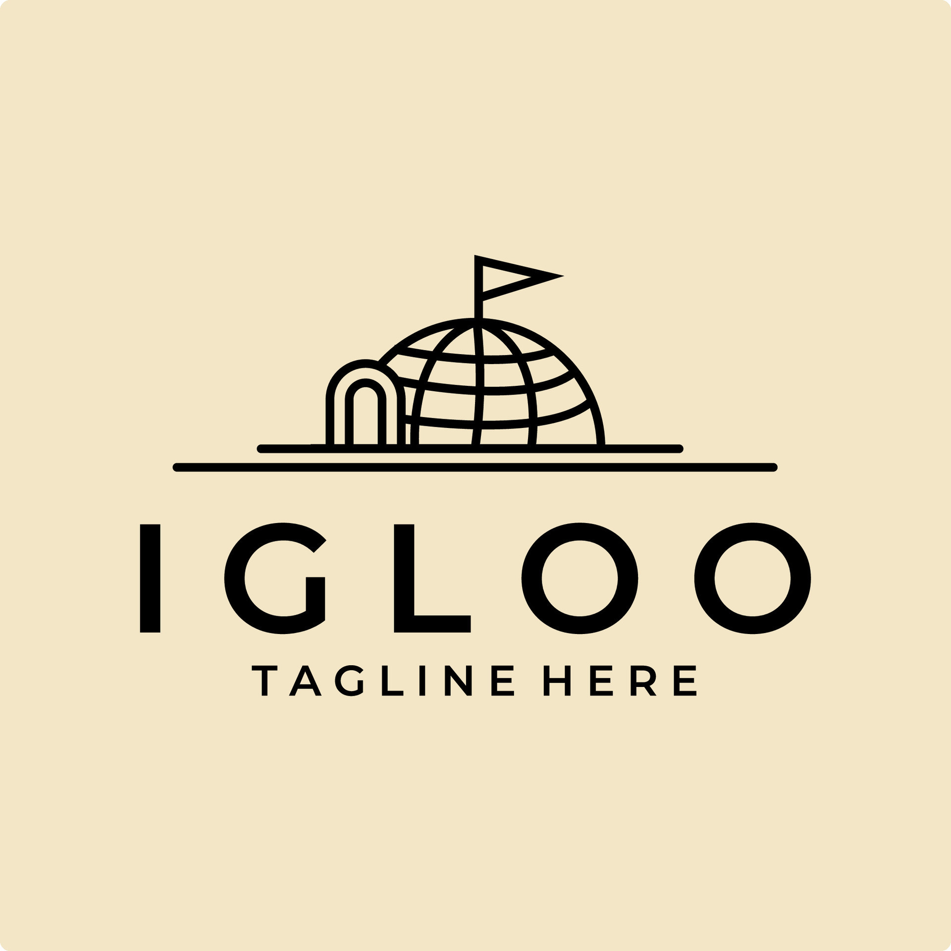 igloo house logo line art vector simple illustration template icon graphic design 35764548 ...