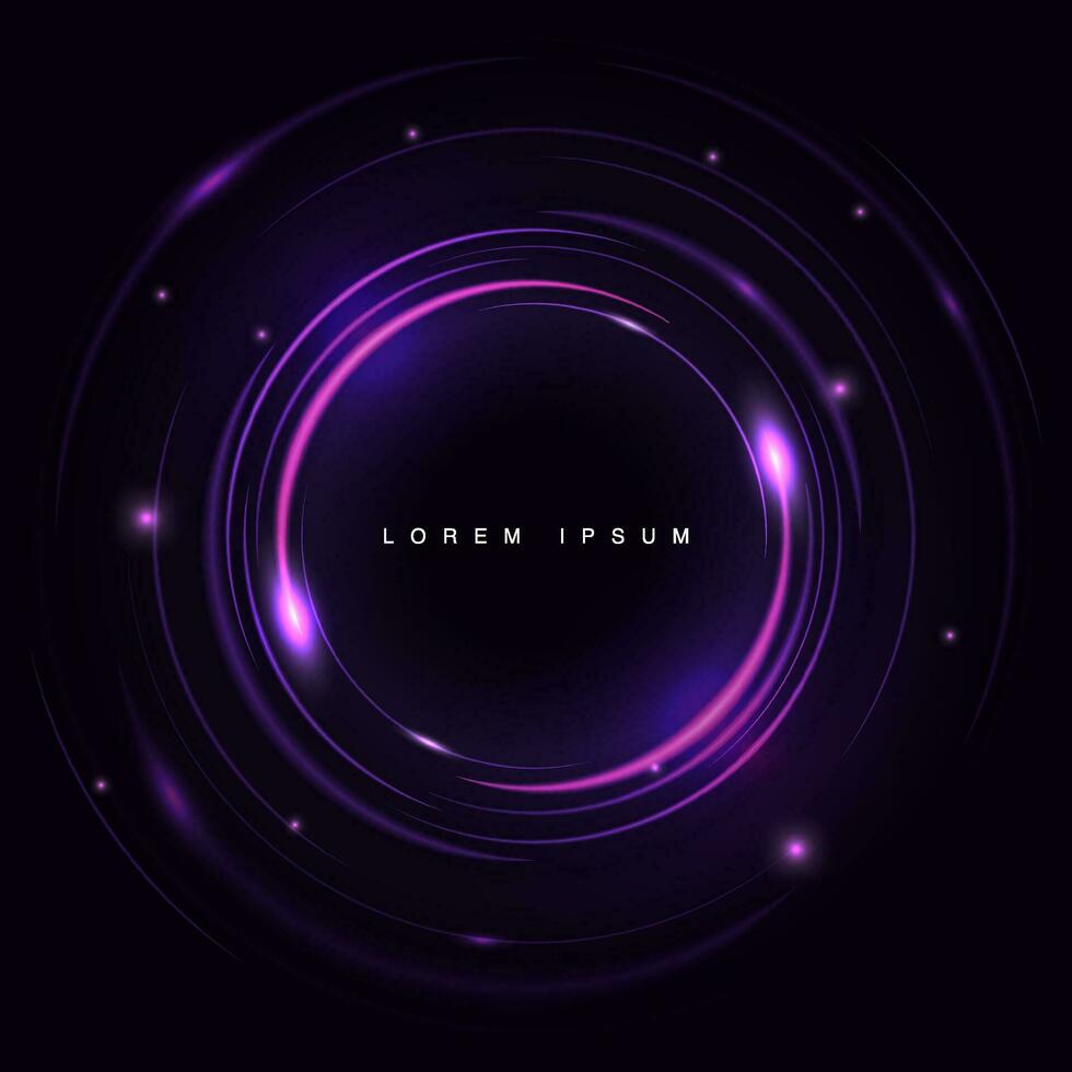 Abstract purple effect background. Beautiful design of rotation frame. Mystical portal. Bright ...