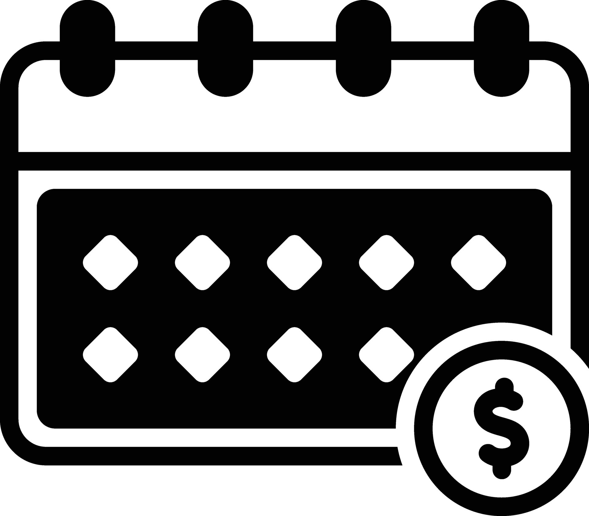 Solid icon for annually 35770798 Vector Art at Vecteezy