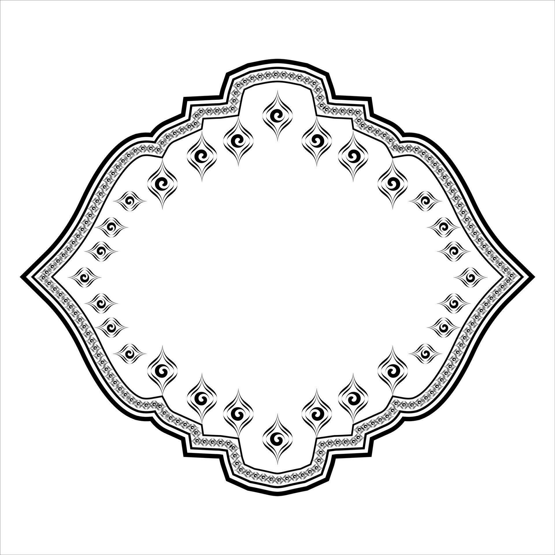 Indian wedding clipart box design. vector illustration black and white line drawing.Indian ...