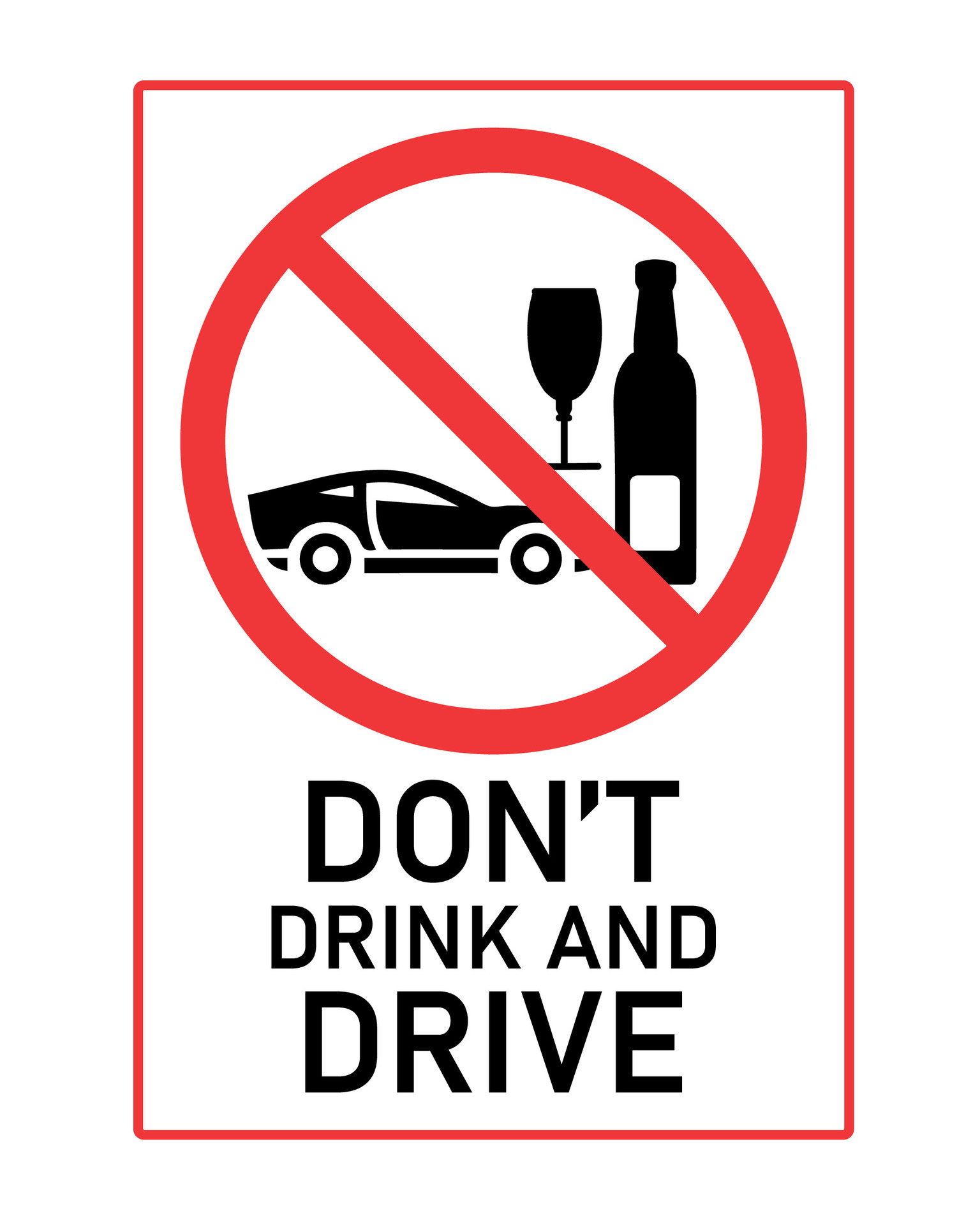 Do not drink and drive sign, prohibition symbol vector. 35771936 Vector ...