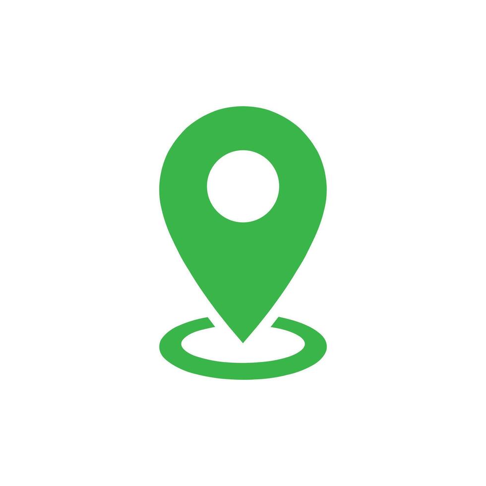 eps10 green Map pointer icon isolated on white background. Location ... eps10 green Map pointer icon isolated on white background. Location ...