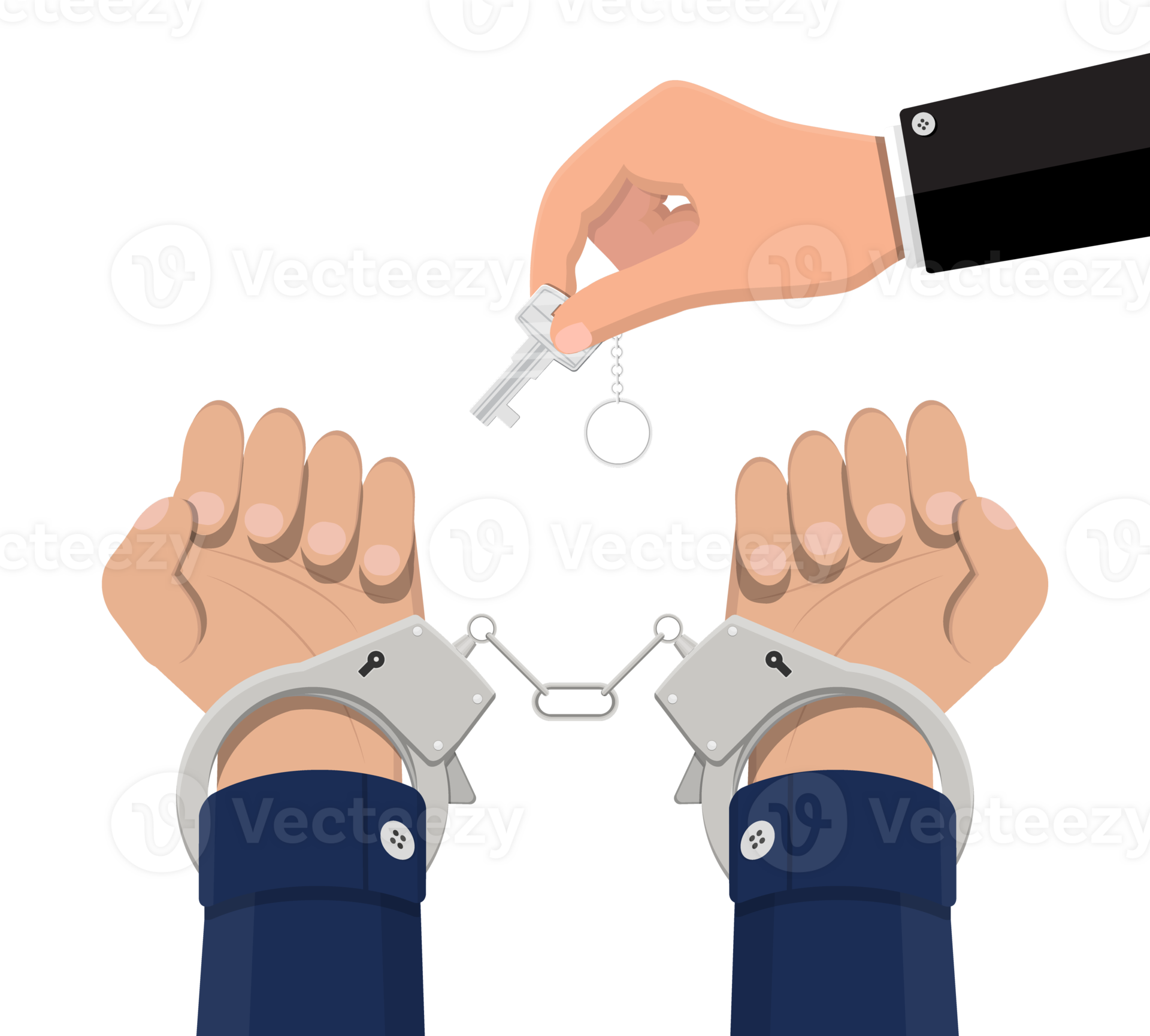 Hand with key unlocking handcuffs. 35773459 PNG Hand with key unlocking handcuffs. 35773459 PNG