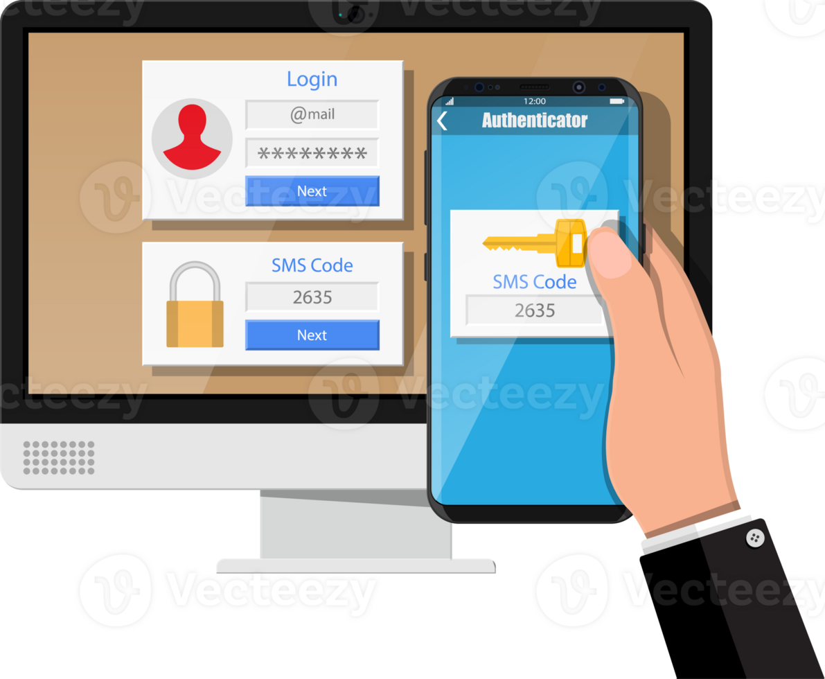 Two steps authentication concept 35774393 PNG Two steps authentication concept 35774393 PNG