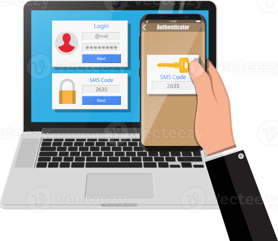 Two steps authentication concept 35774538 PNG Two steps authentication concept 35774538 PNG