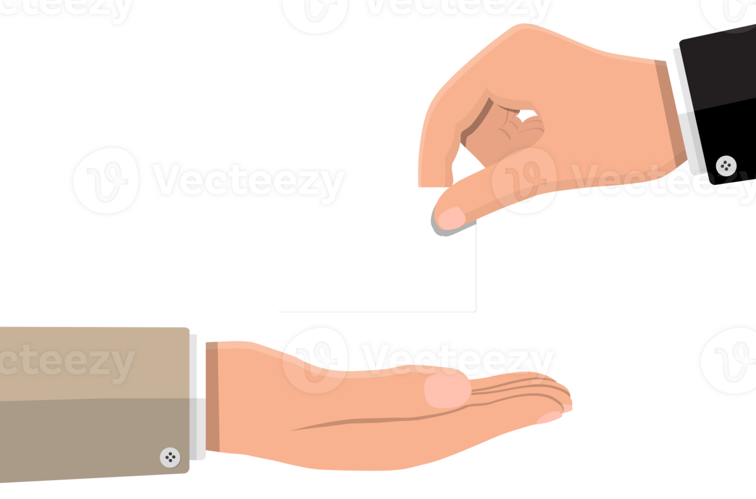 Businessman hand gives empty business card 35774655 PNG Businessman hand gives empty business card 35774655 PNG
