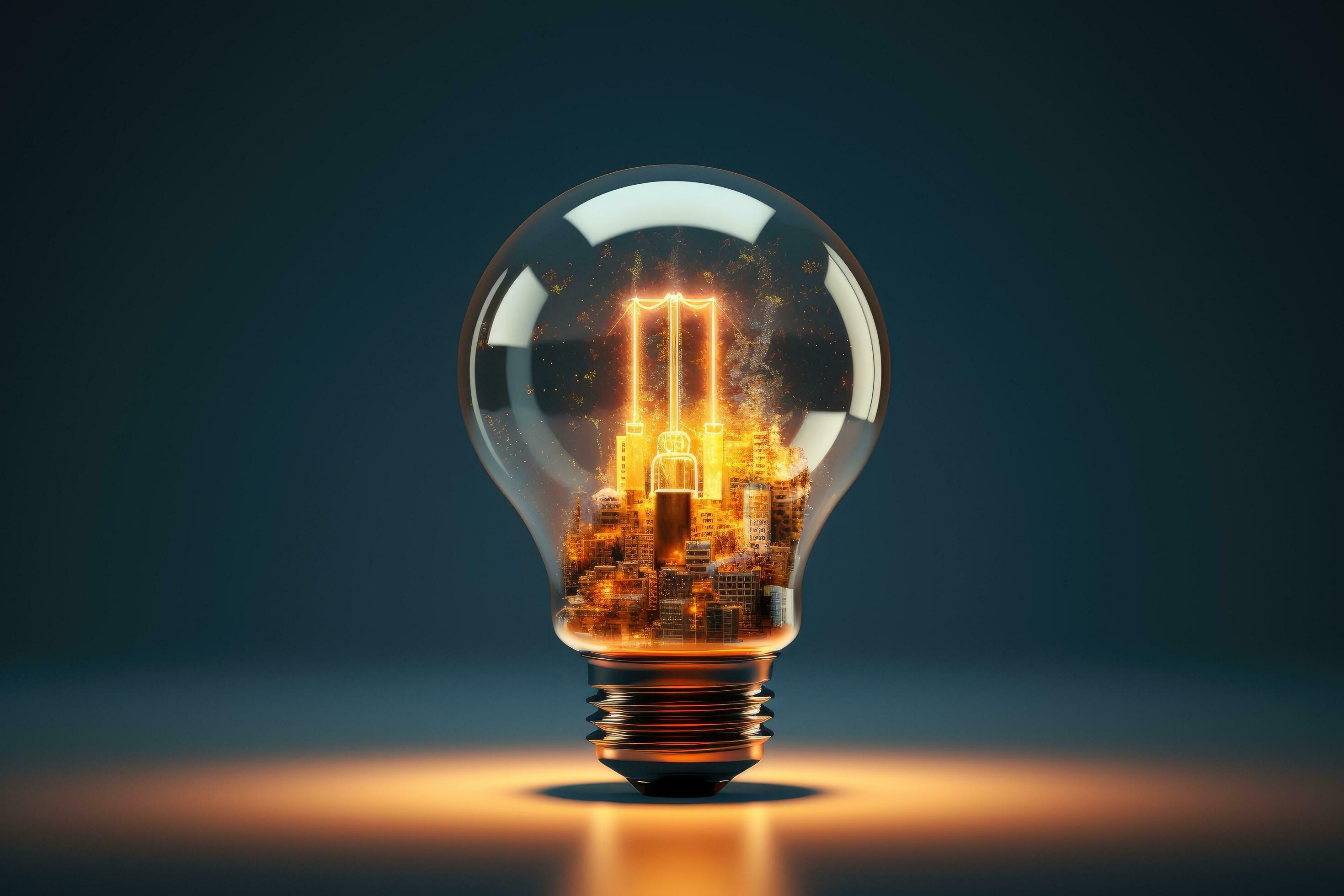 AI generated Creative light bulb with cloud computing connection ...