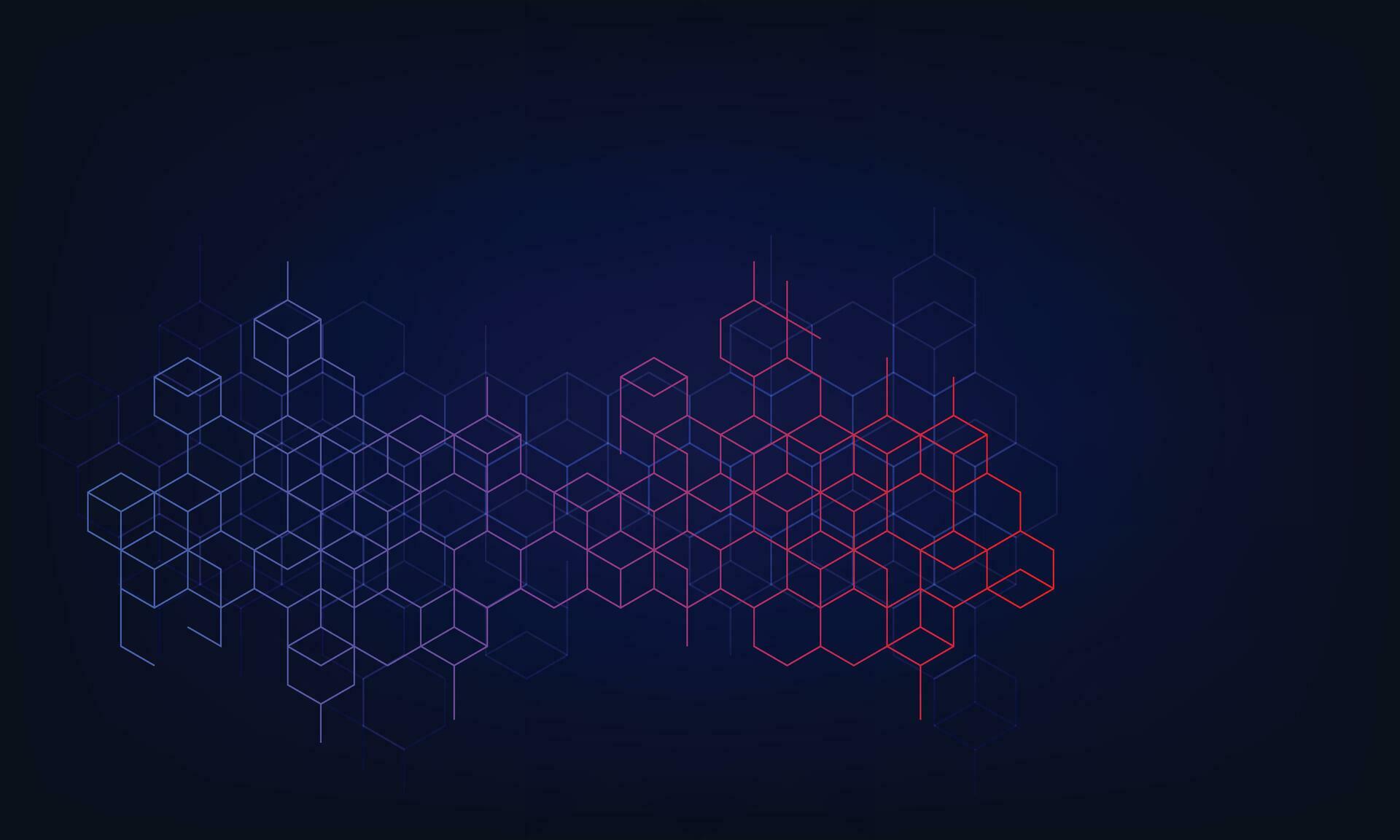 Abstract Geometric Background With Isometric Digital Blocks Blockchain Concept And Modern