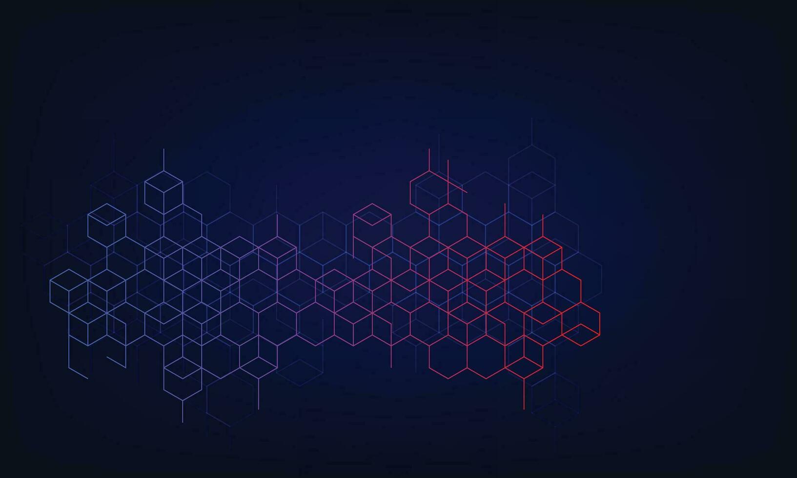 Abstract Geometric Background With Isometric Digital Blocks Blockchain Concept And Modern