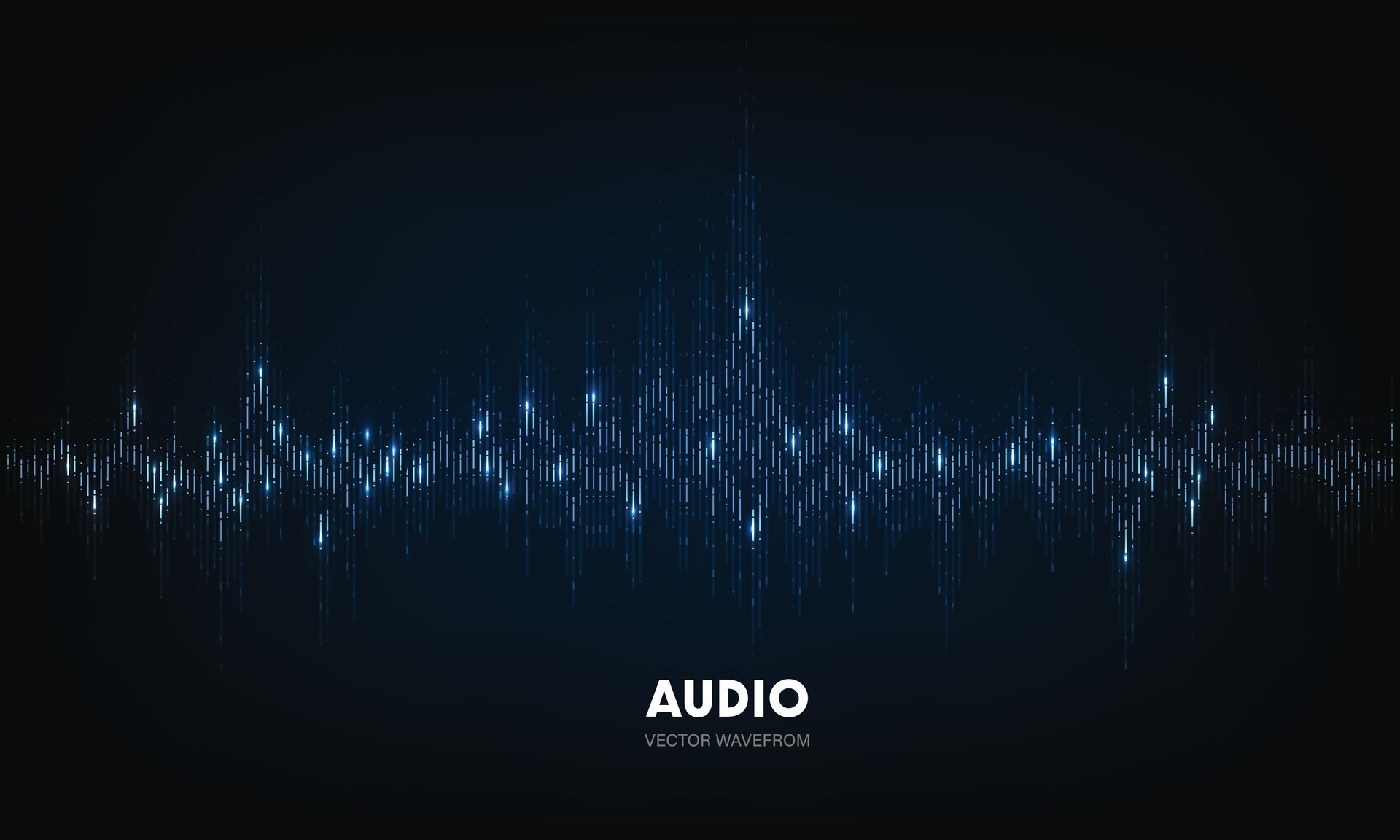 Vector Audio Wavefrom Abstract Music Waves Oscillation Futuristic Sound Wave Visualization