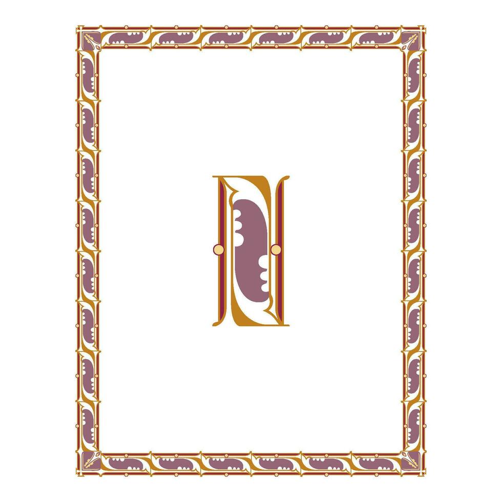 Vintage floral classic calligraphic retro vignette scroll frames ...