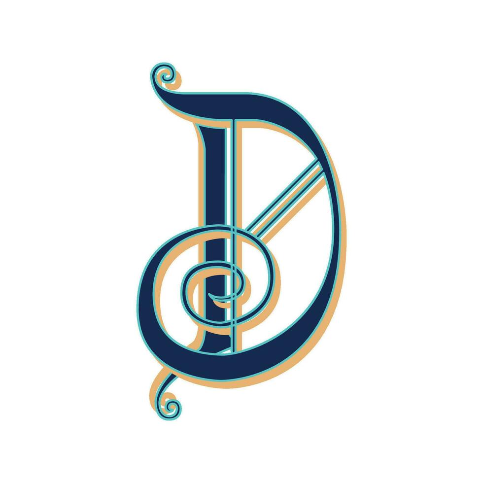 Art Lubna Initial Caps Font Capital Letter D Vector Design 35785723 Vector Art At Vecteezy