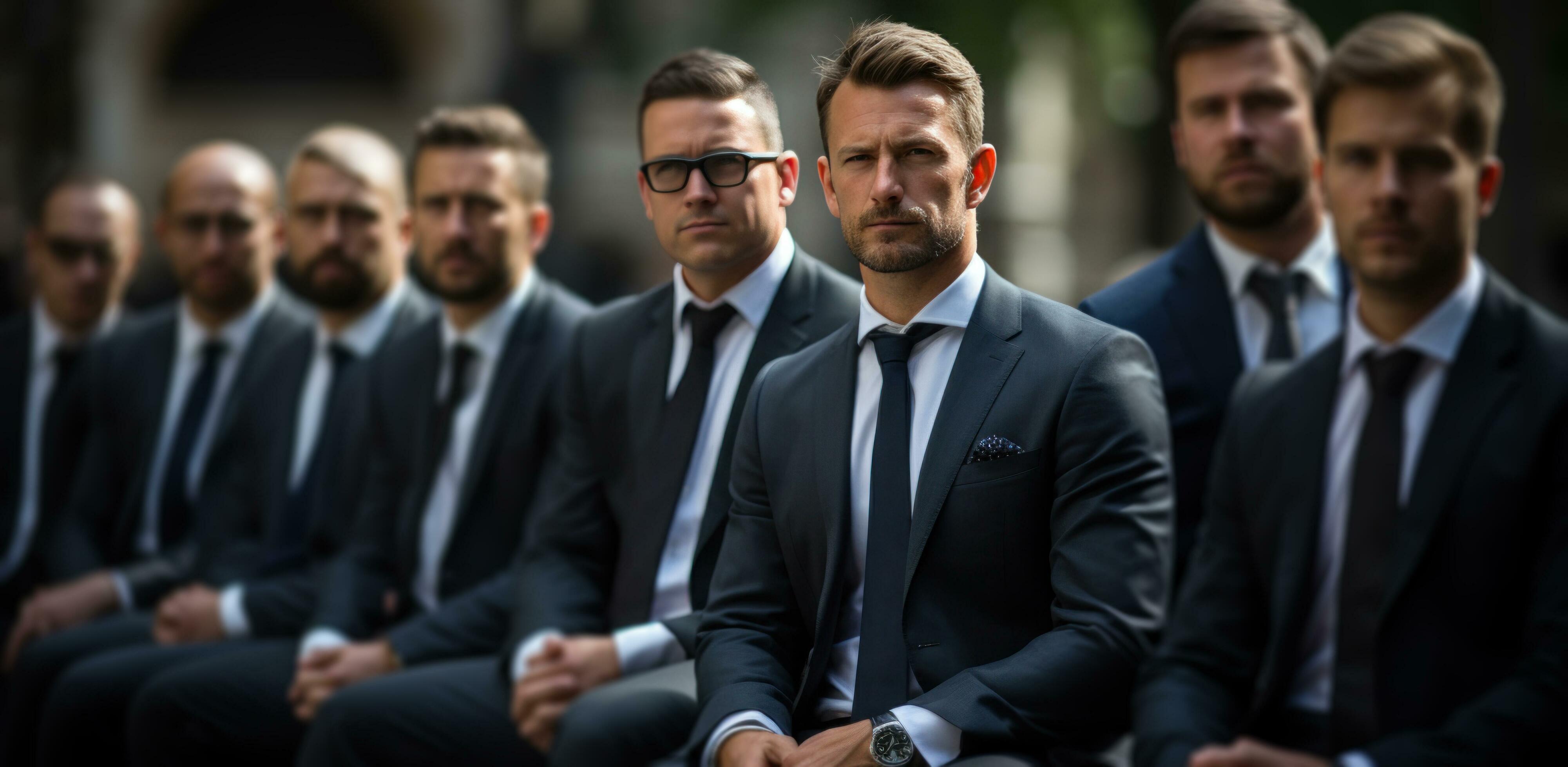 AI generated men in business suits line up in a courtroom 35786803 ...