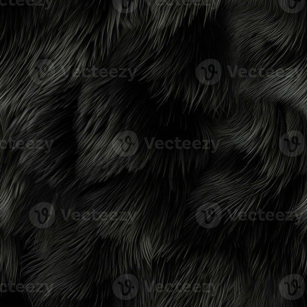 AI Generated Seamless pattern. Black fur texture. Natural fur. AI ...