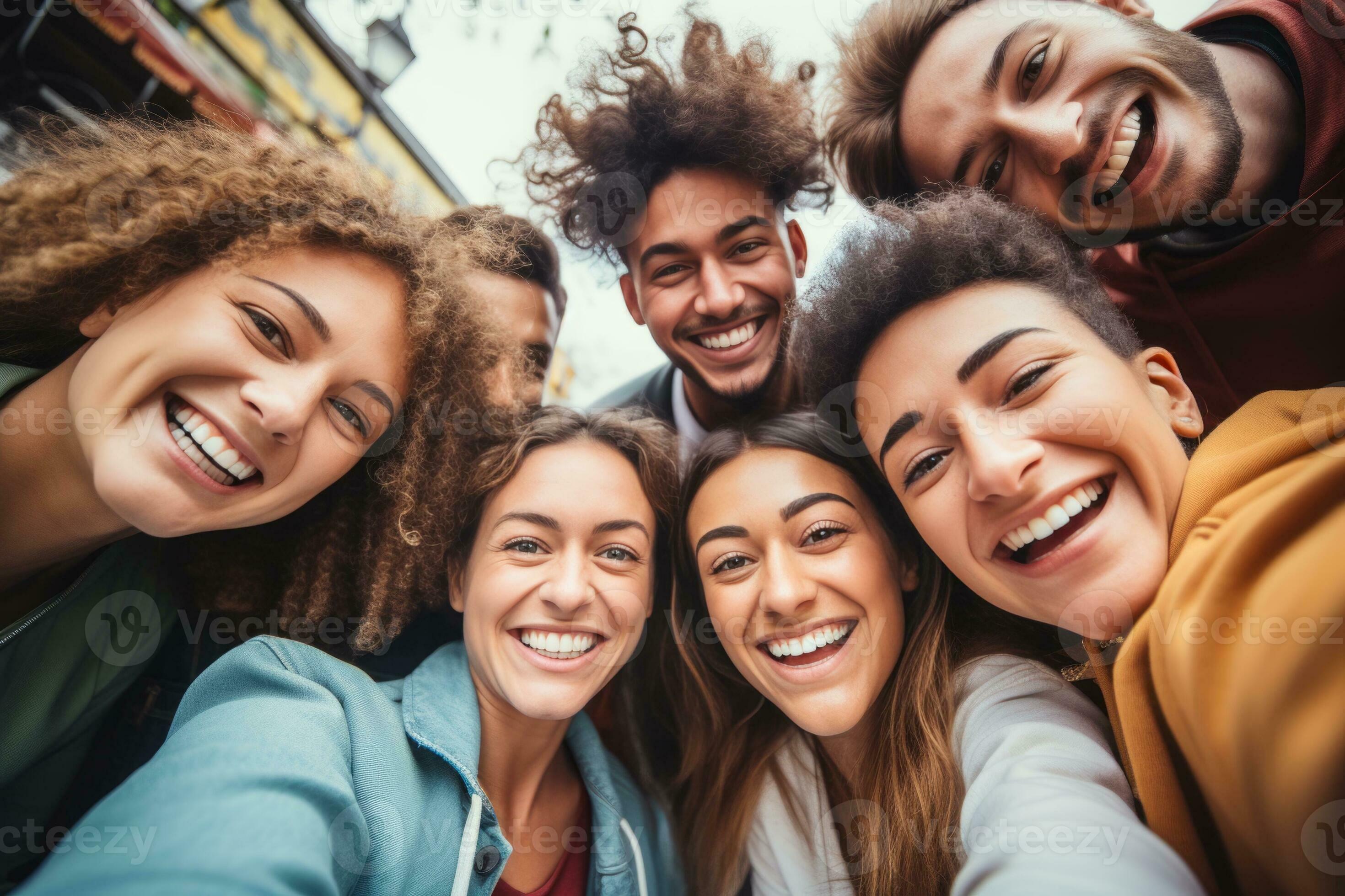 AI generated Group of Young People Taking a Picture Together Created ...
