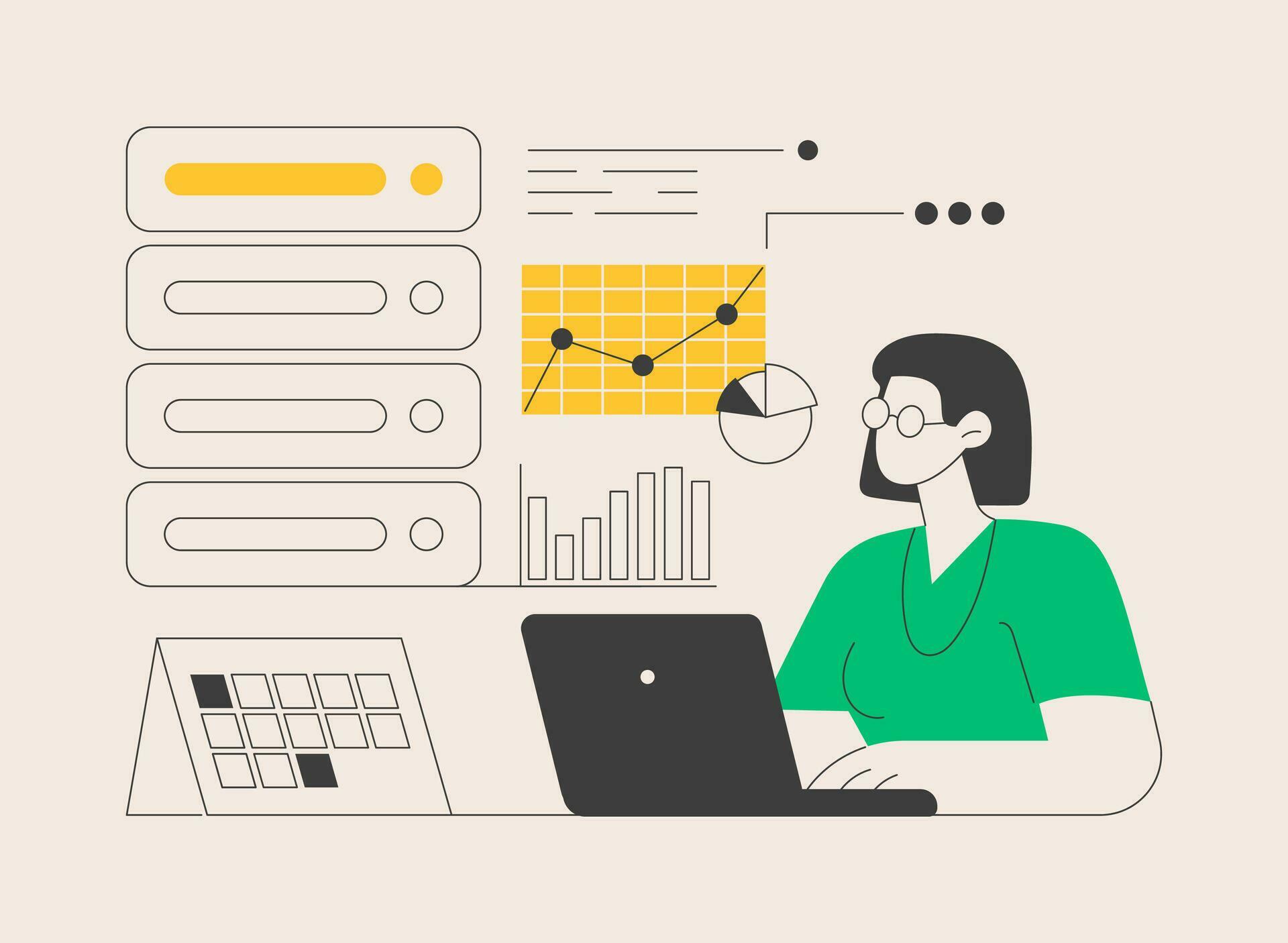 Analytics And Data Science Abstract Concept Vector Illustration