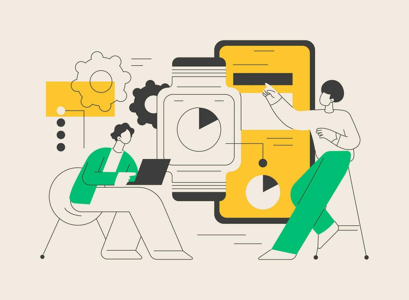 Wearable Mobile App Development Abstract Concept Vector Illustration