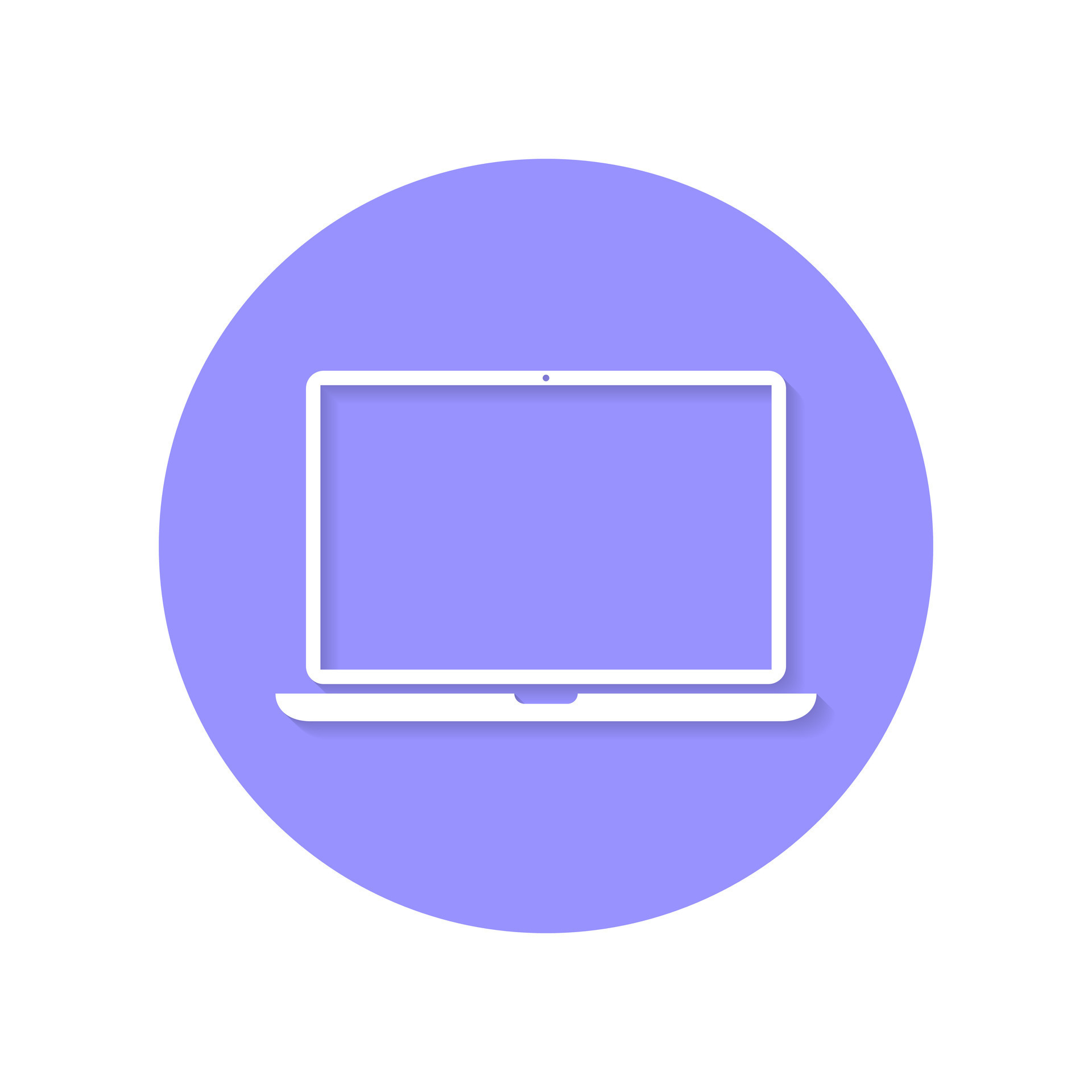 Laptop computer icon with shadow. Notebook symbol vector 35797382 ...