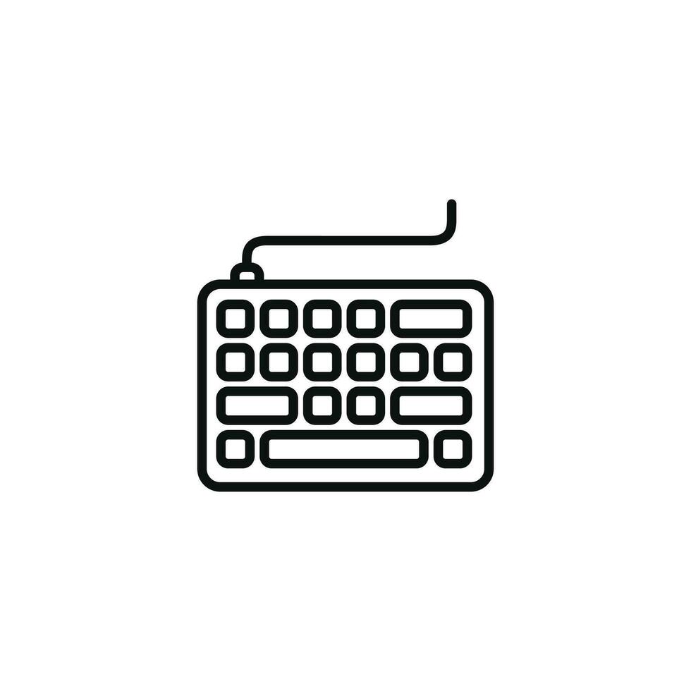 Computer keyboard line icon isolated on white background 35797387 ...
