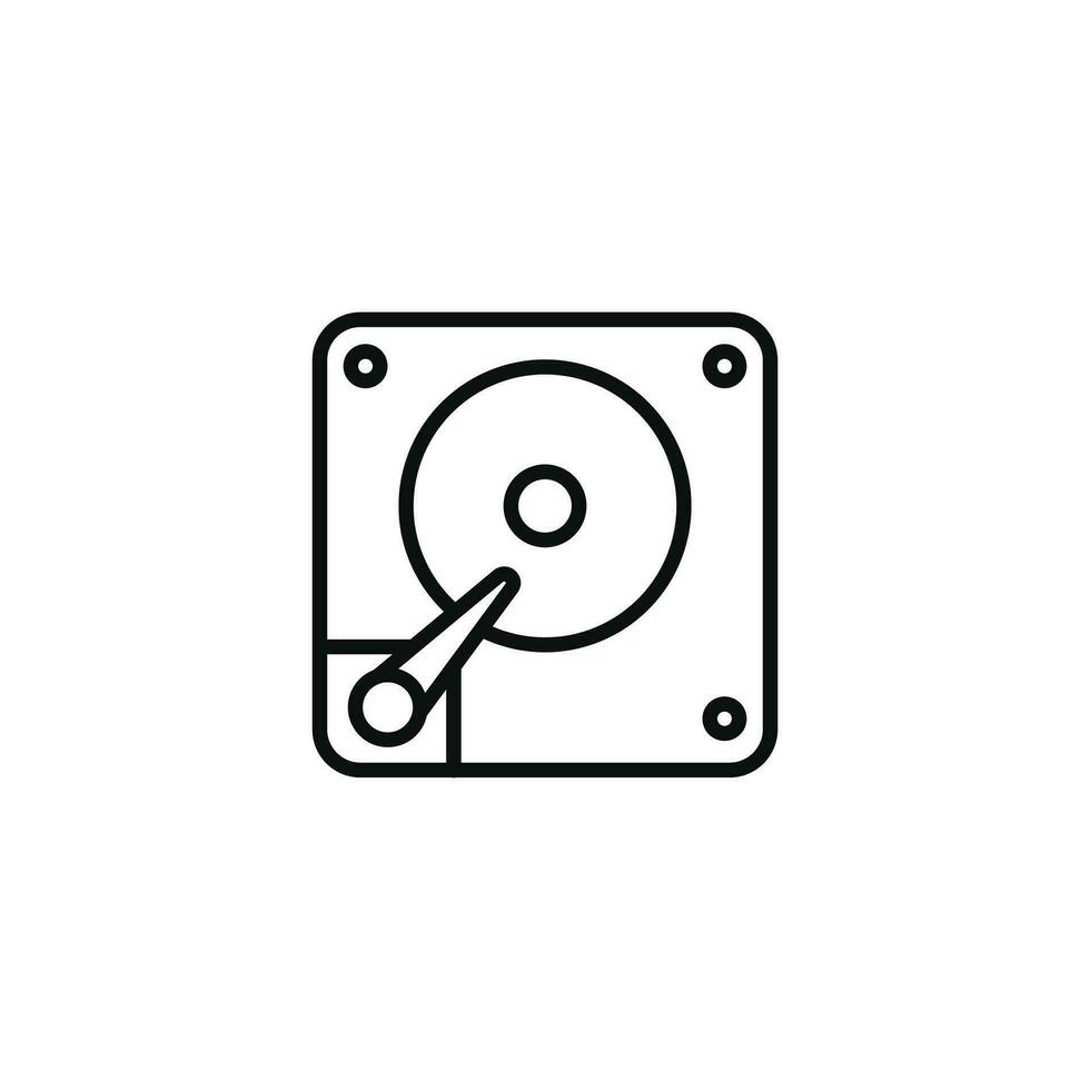 Hard disk line icon isolated on white background. HDD icon 35797391 ... Hard disk line icon isolated on white background. HDD icon 35797391 ...