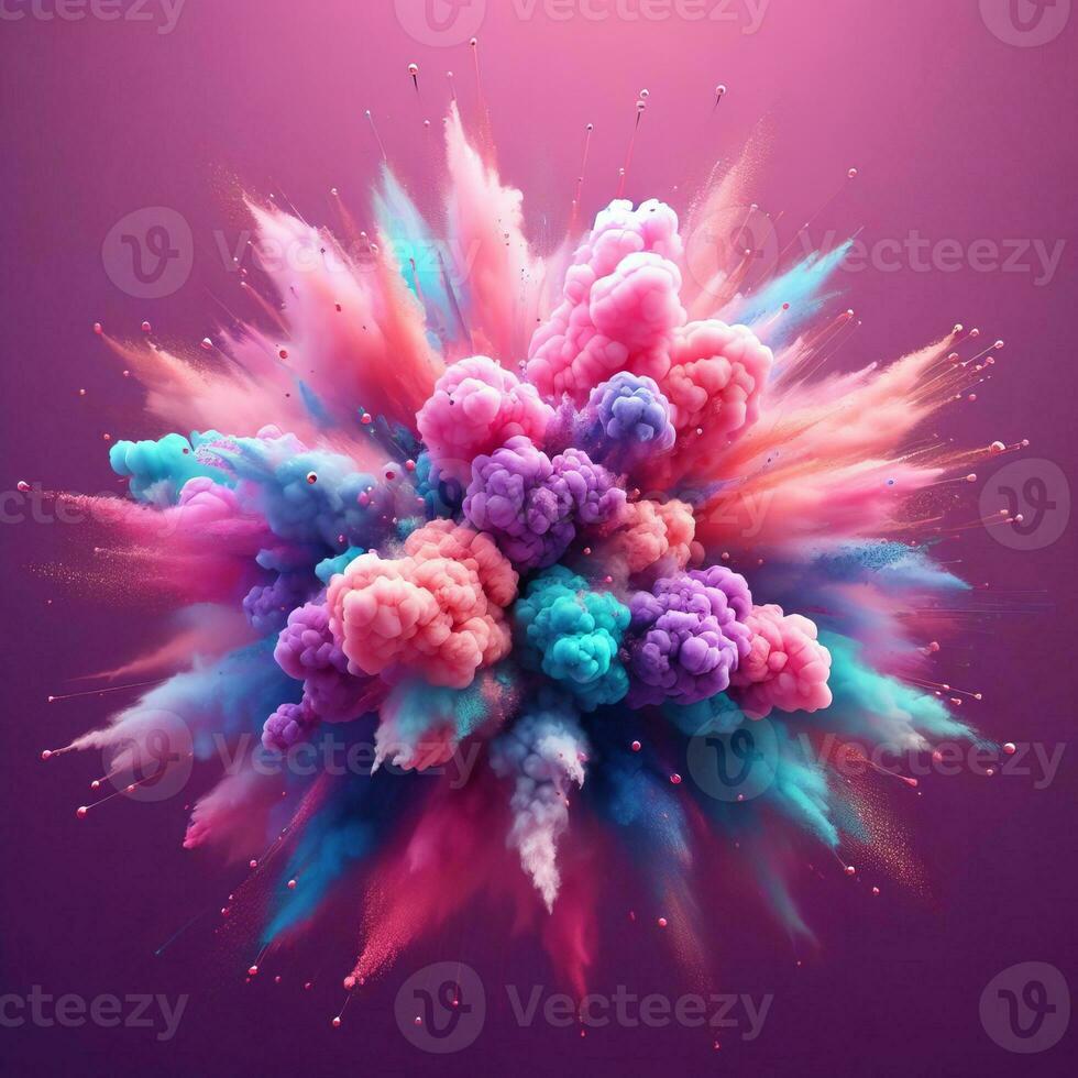 AI generated Explosion of colored powder aerosol. Abstract colored background 35802349 Stock ...