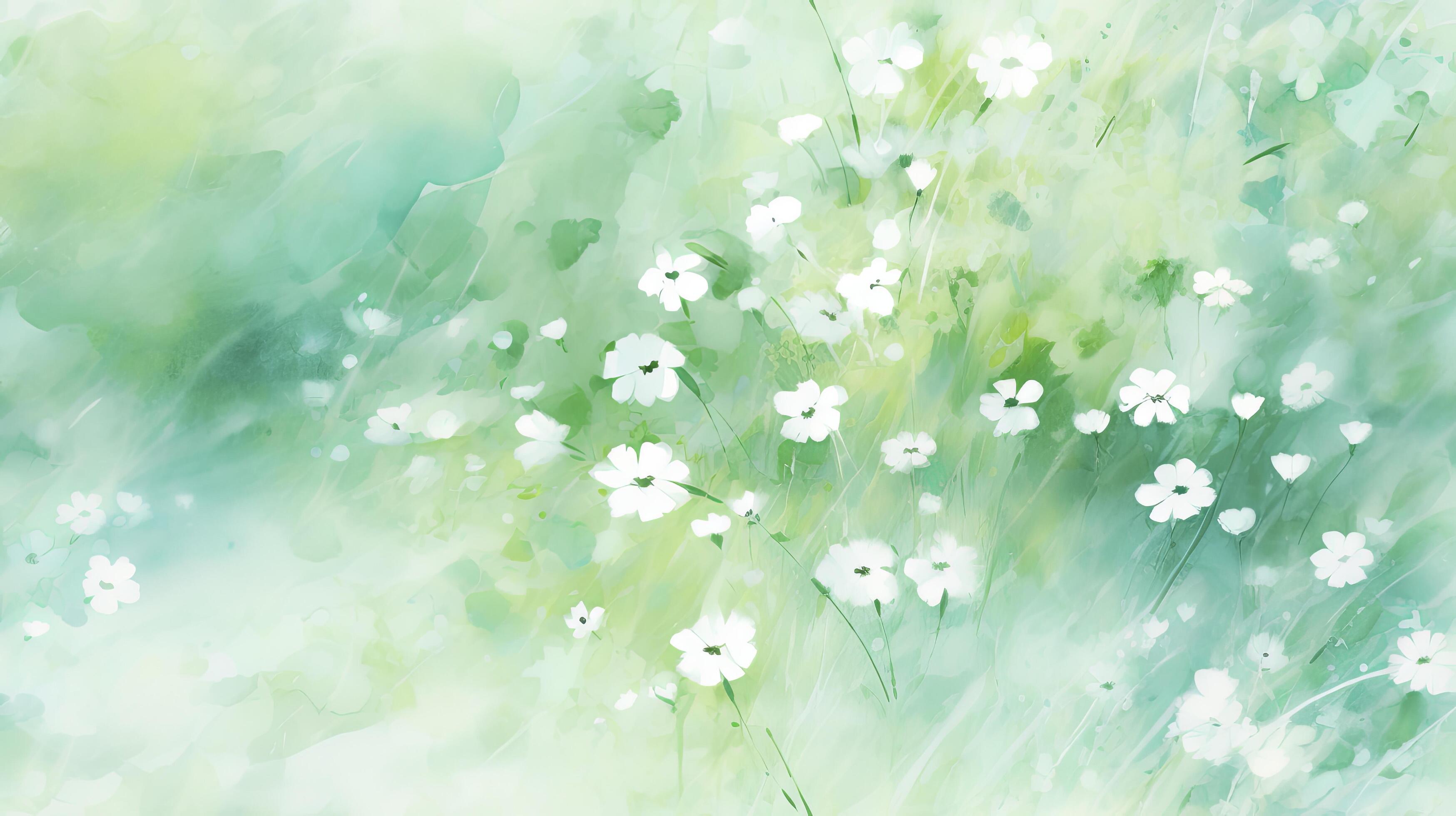 AI generated Watercolor realistic blurred spring background 35805602 ...