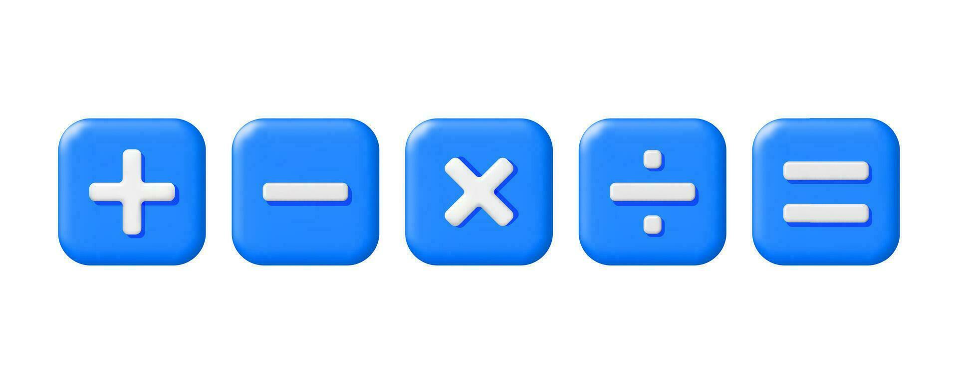 3d Minimal Calculator Isolated 3d Look Mathematics Icon Addition Subtraction Multiplication