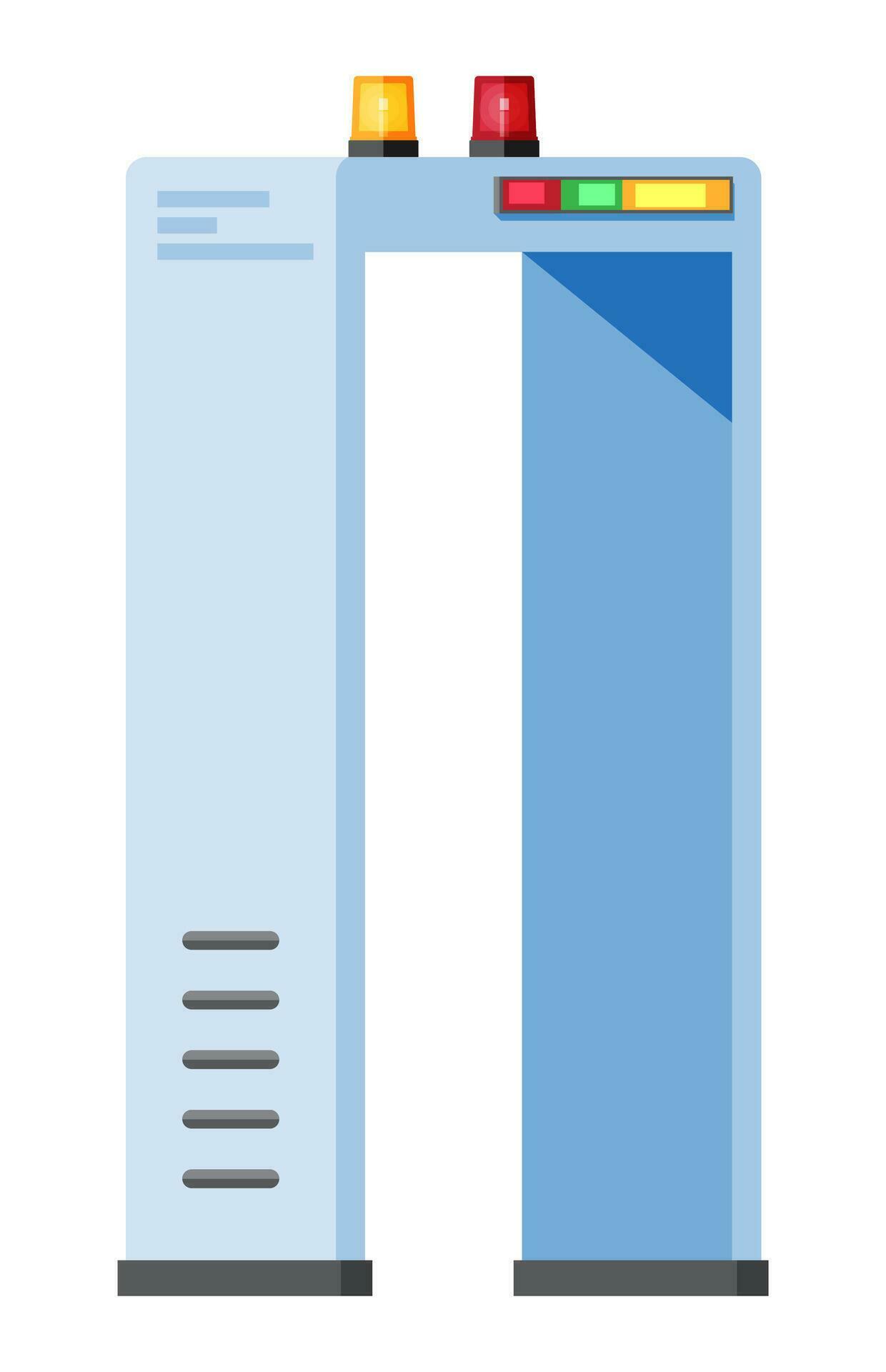 Metal Detector Gate Isolated On White Scanner Gate Icon Frame Detecting Metal Modern Metal