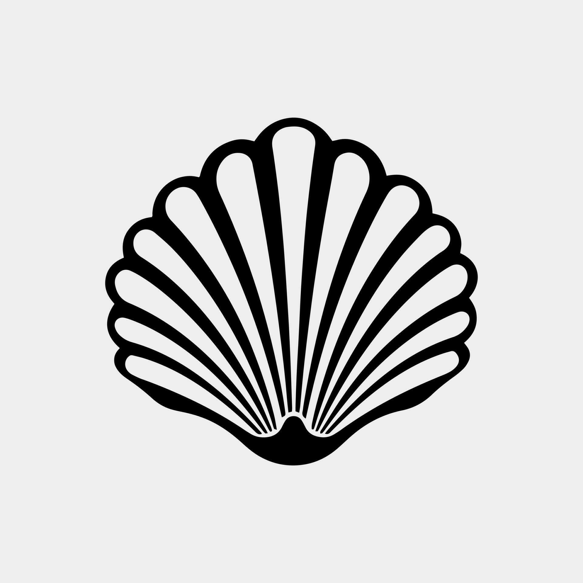 shell icon vector isolated on white background for your web and mobile ...