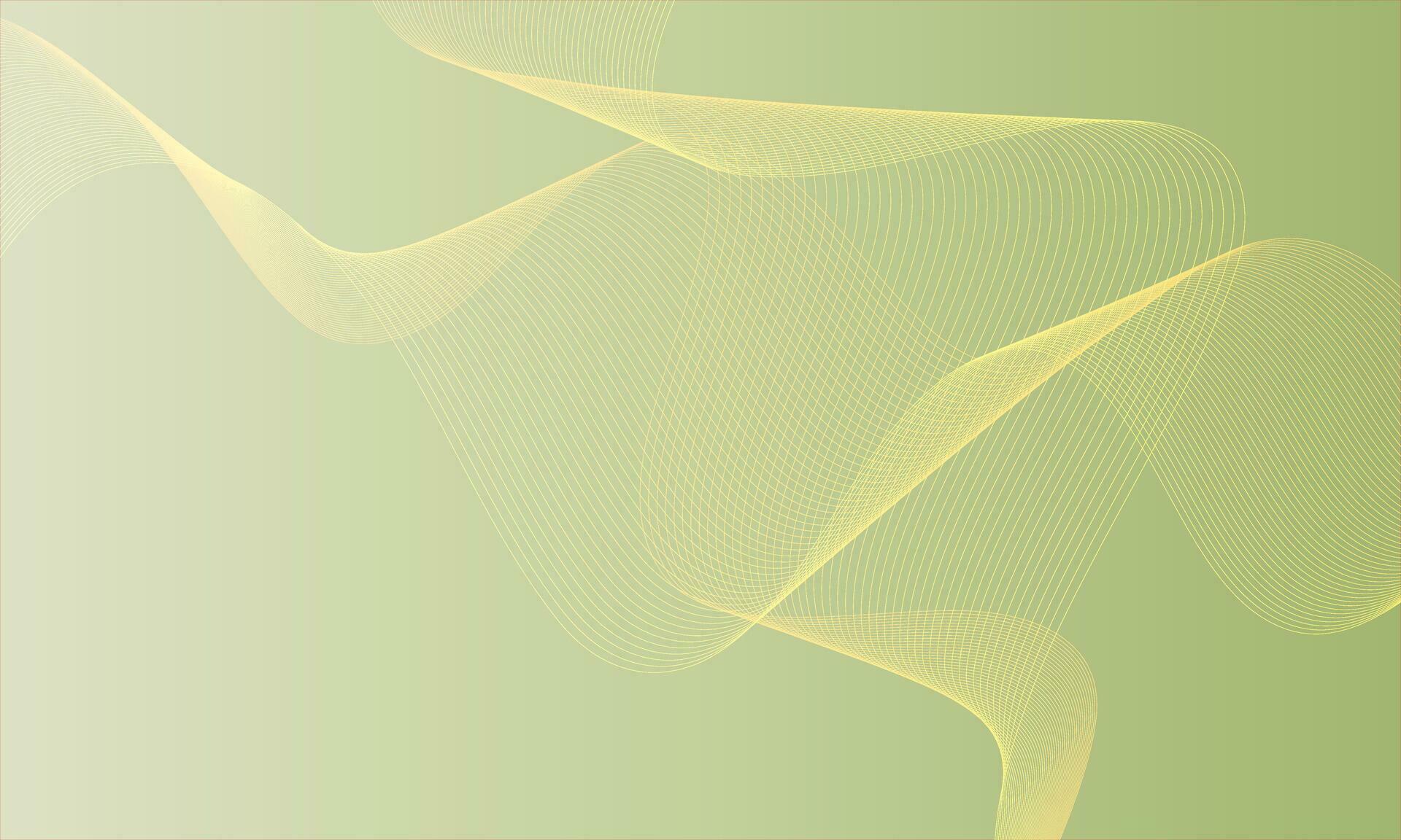 Modern Simple Abstract Seamlees Yellow Olive Color Wavy Air Line