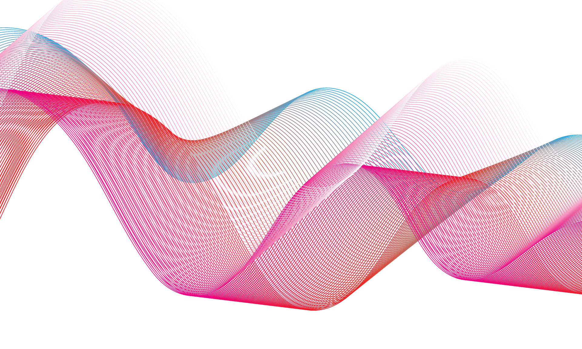 Simple Abstract Redpinkblue Color Wavy Air Line Pattern Art Work
