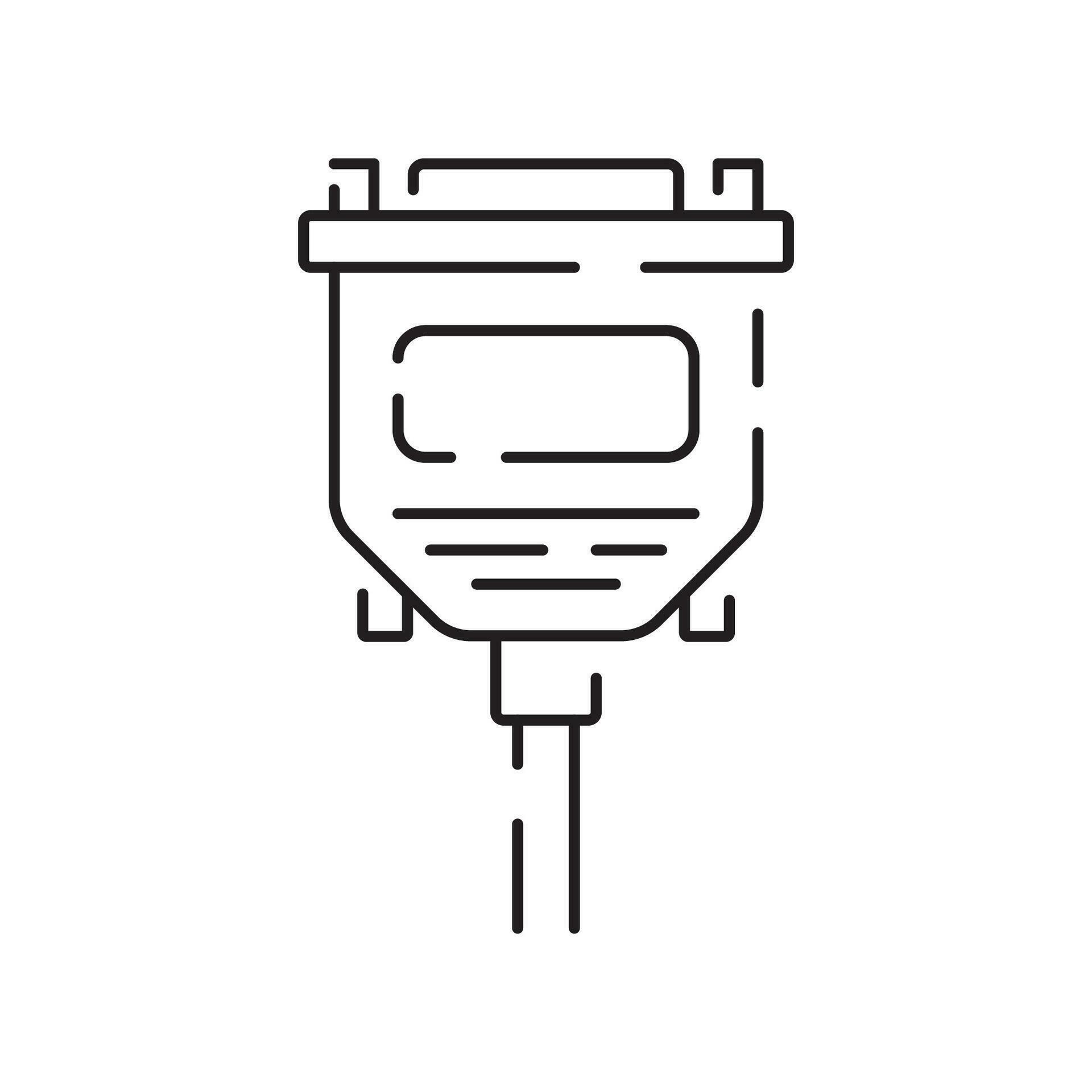 Computer Hardware Line Icon Graphic Card Or Processor And Ram Gpu Or Cpu And Cooler Case With