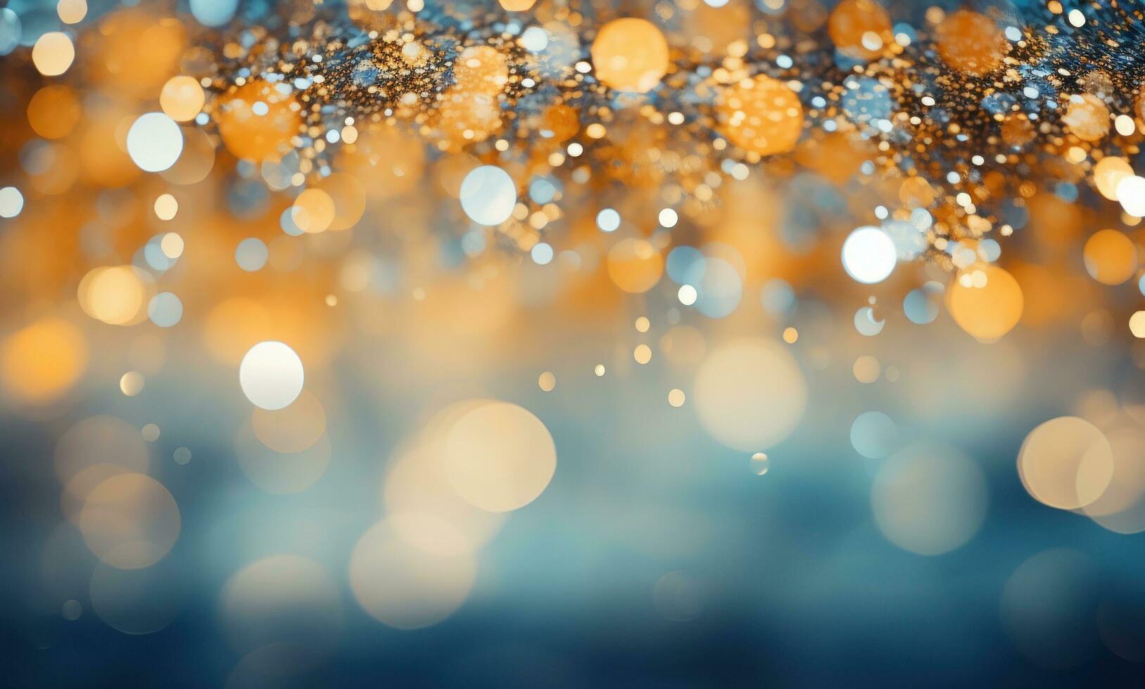 AI generated light bokeh blue and gold background 35819456 Stock Photo at Vecteezy