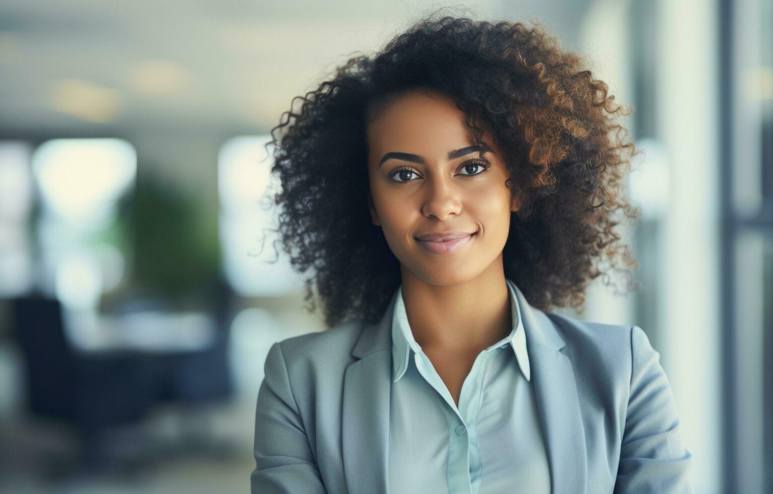 AI generated beautiful young businesswoman standing in an office standing businesswoman 35820566 ...