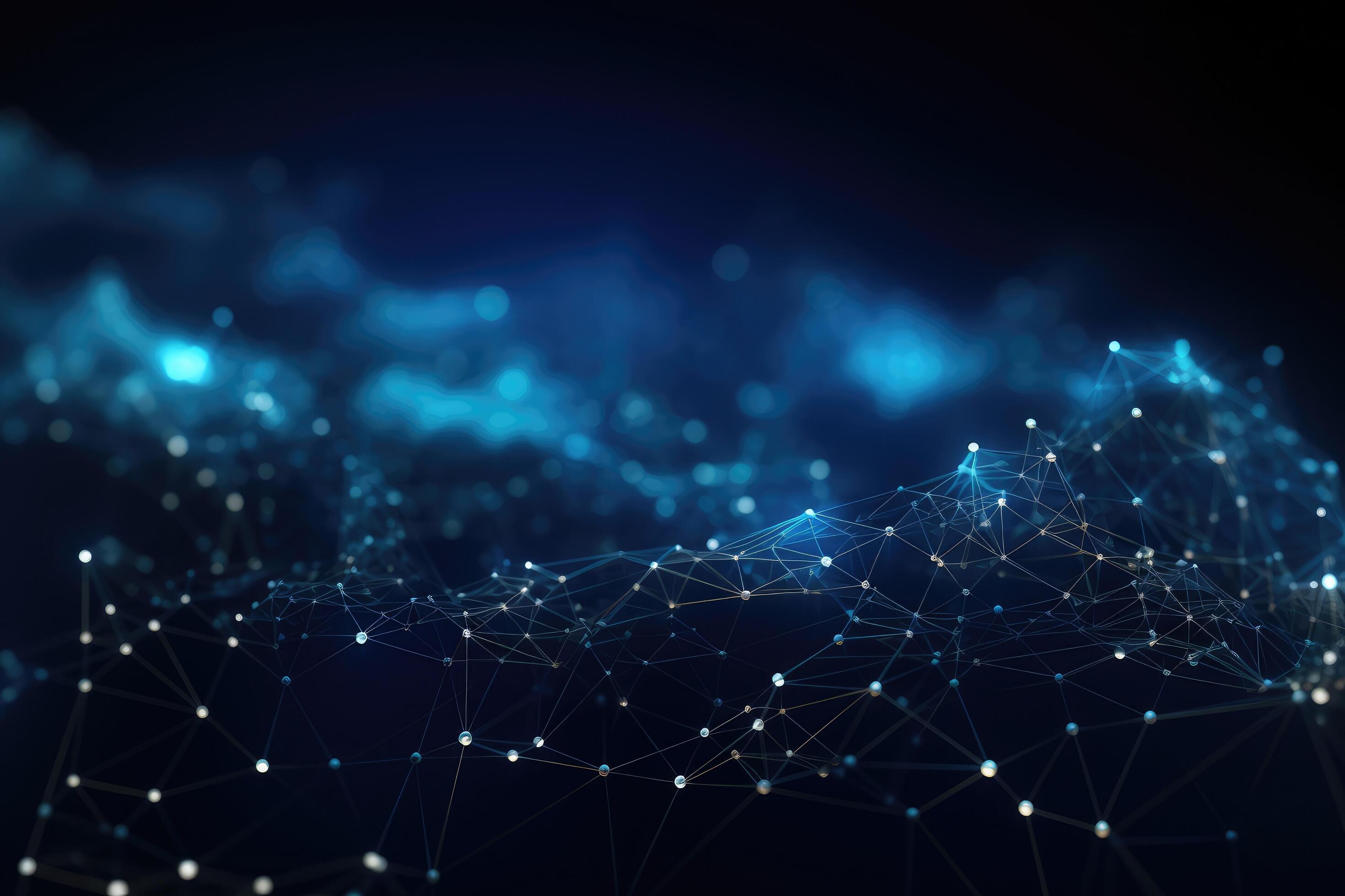 AI generated Abstract technology background. Network connection structure. Big data ...