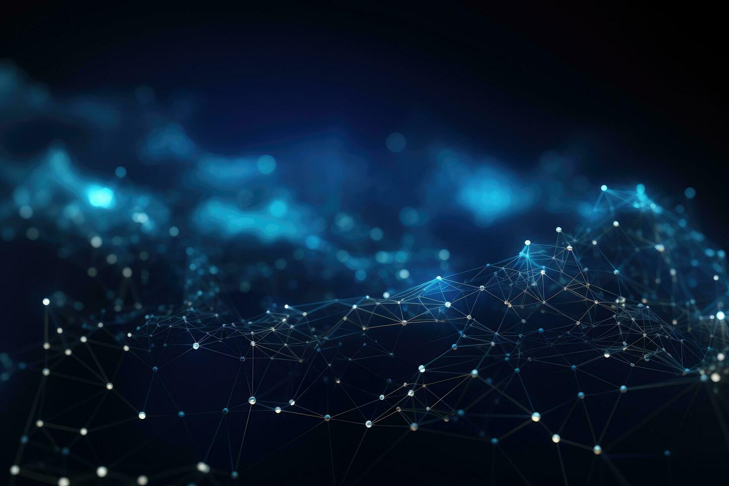 Ai Generated Abstract Technology Background Network Connection