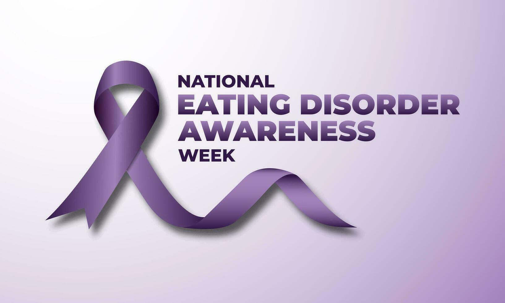 National Eating Disorder Awareness Week Background Vector Illustration