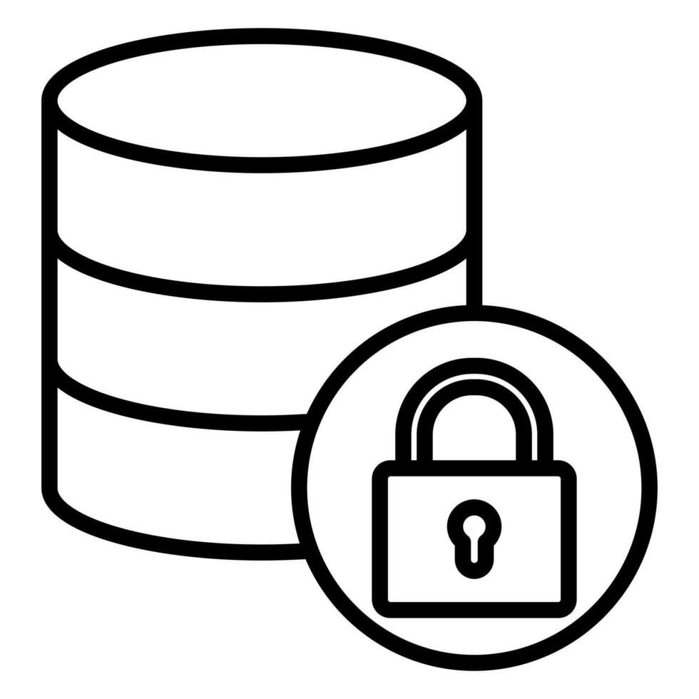 Data Security Icon Line Vector Illustration 35824939 Vector Art At Vecteezy