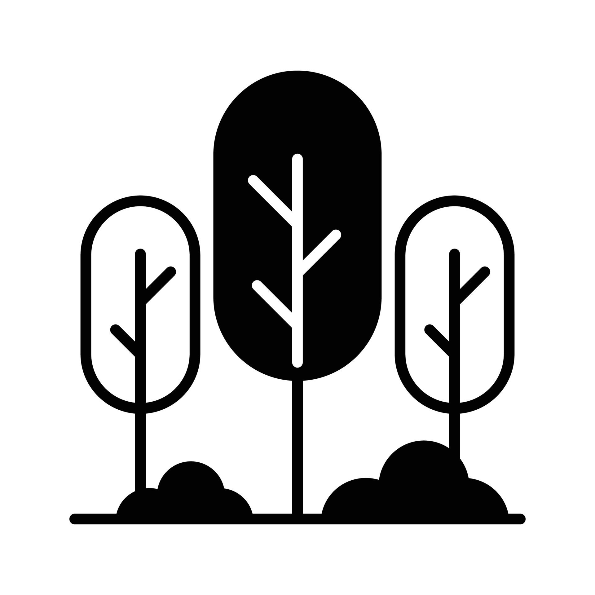 An icon of forest trees, modern vector of trees 35827074 Vector Art at ...