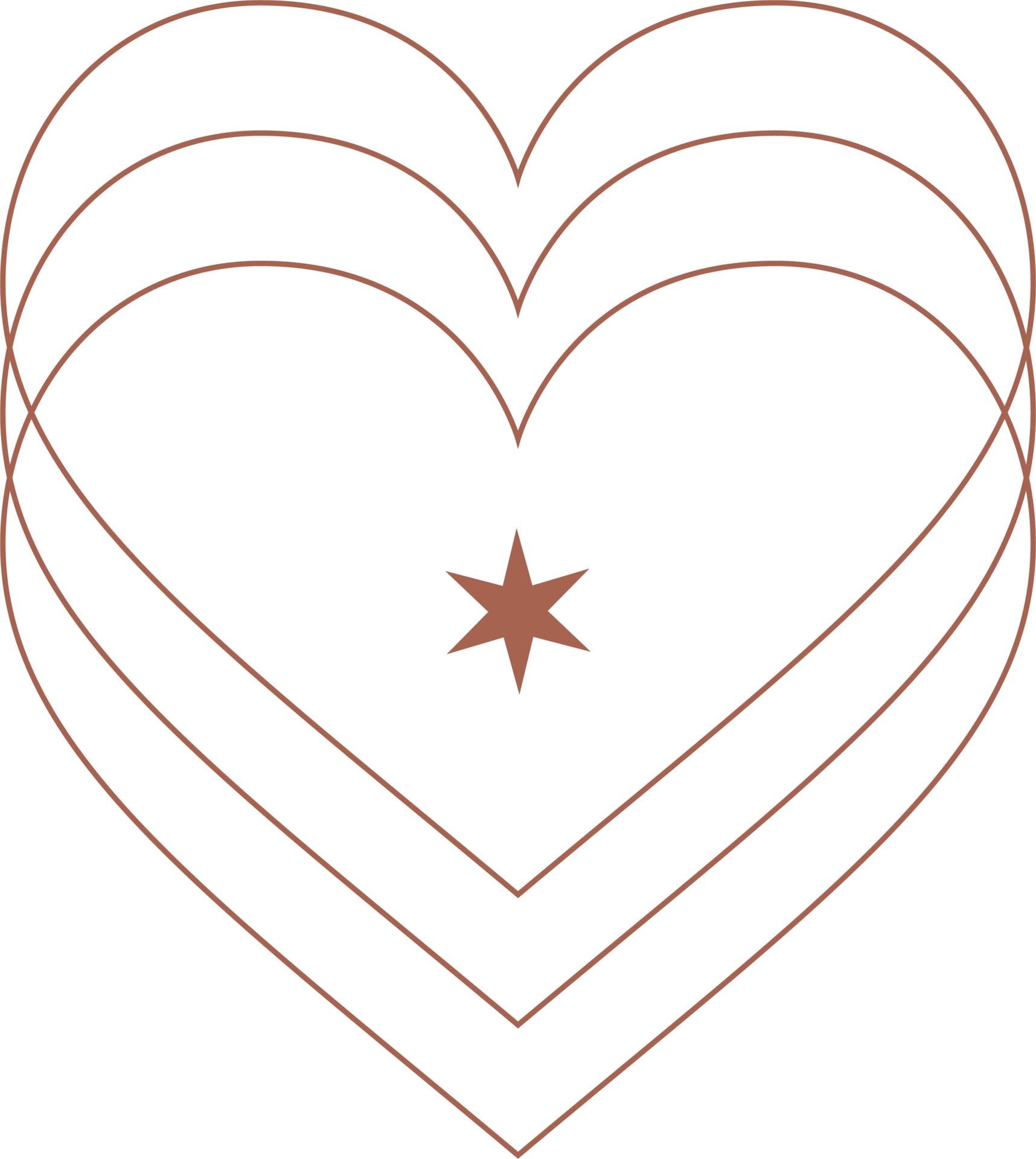 Aesthetic Frame With Stars Minimal Outline Shape Y2k Abstract Heart
