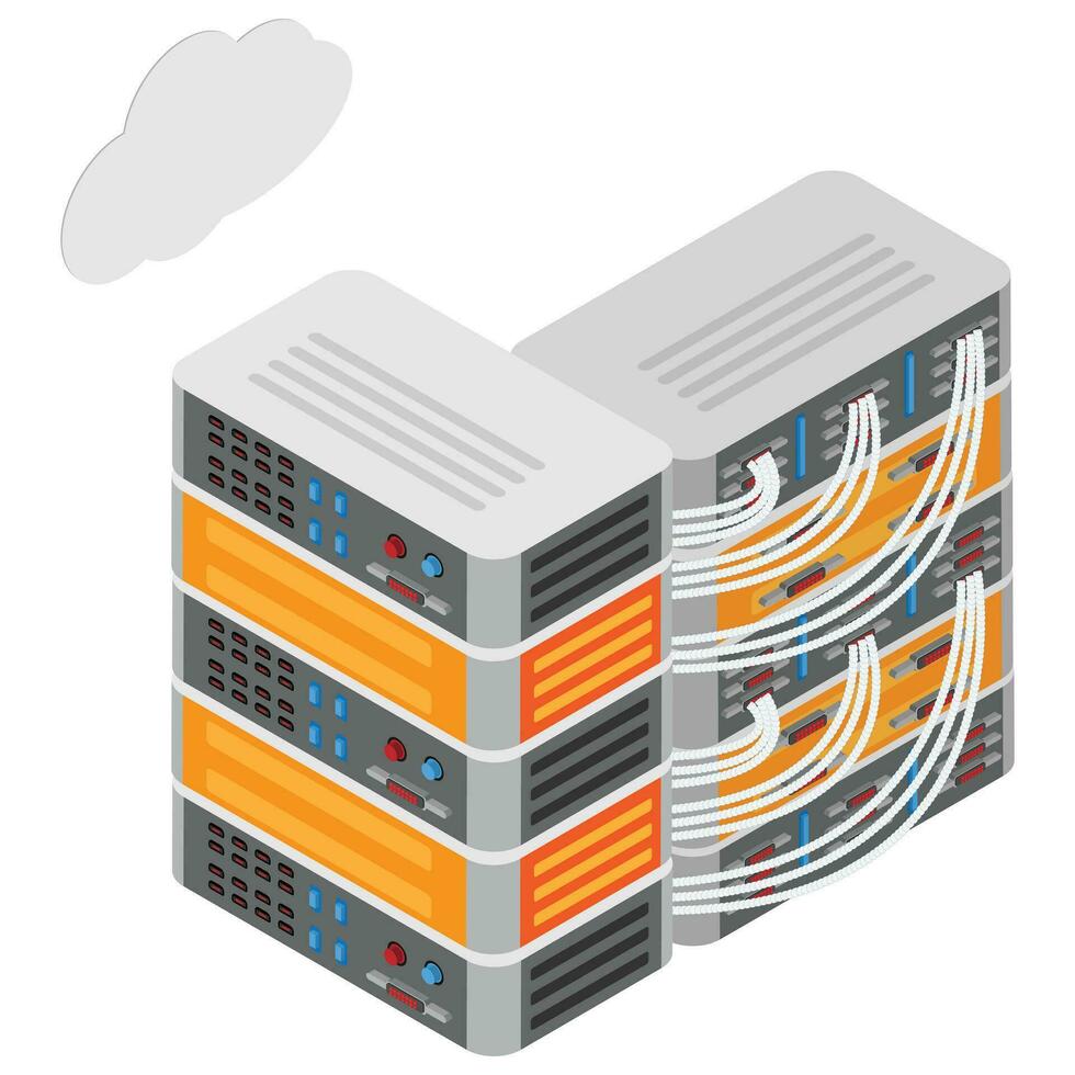 Database cloud computing server 35838674 Vector Art at Vecteezy