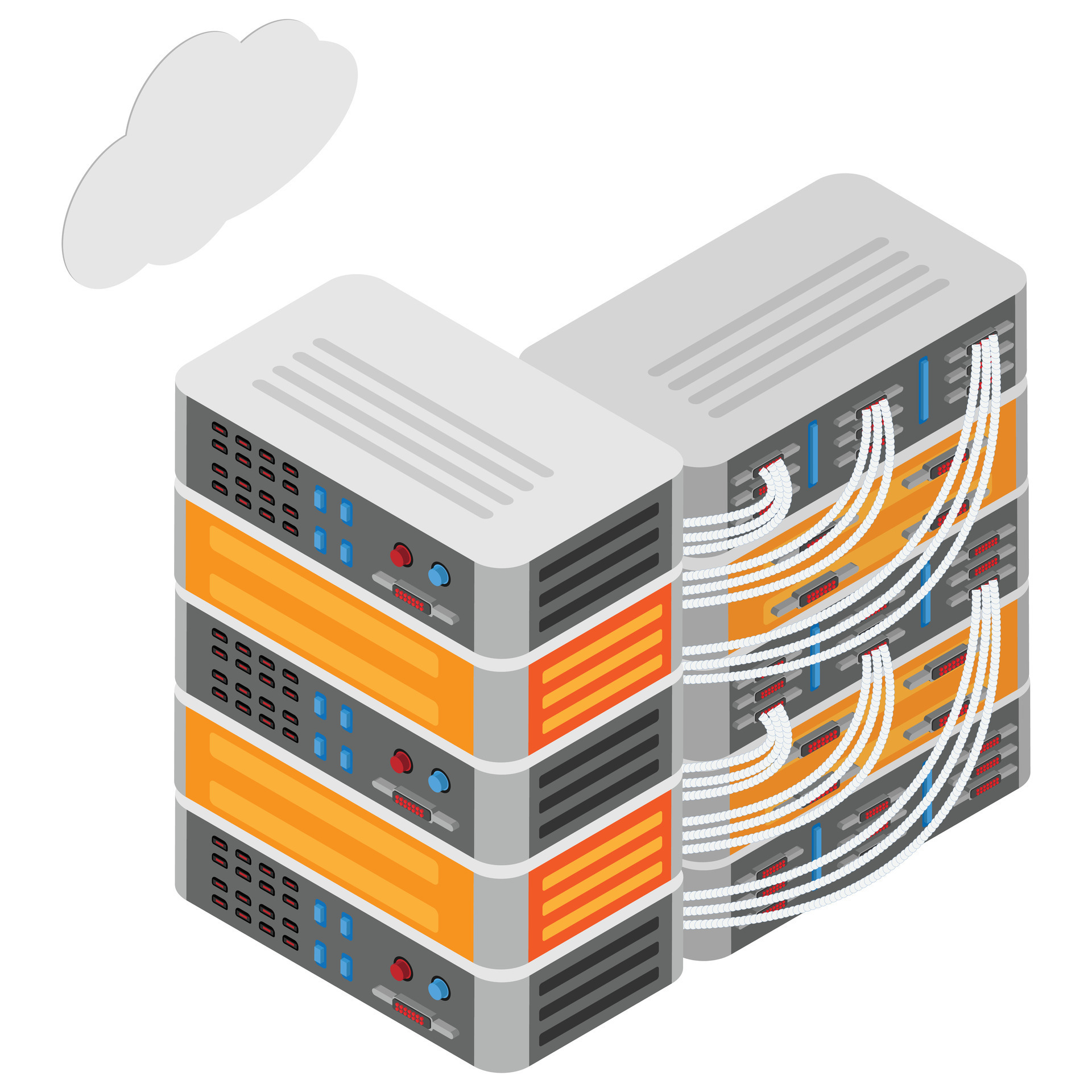 Database cloud computing server 35838674 Vector Art at Vecteezy