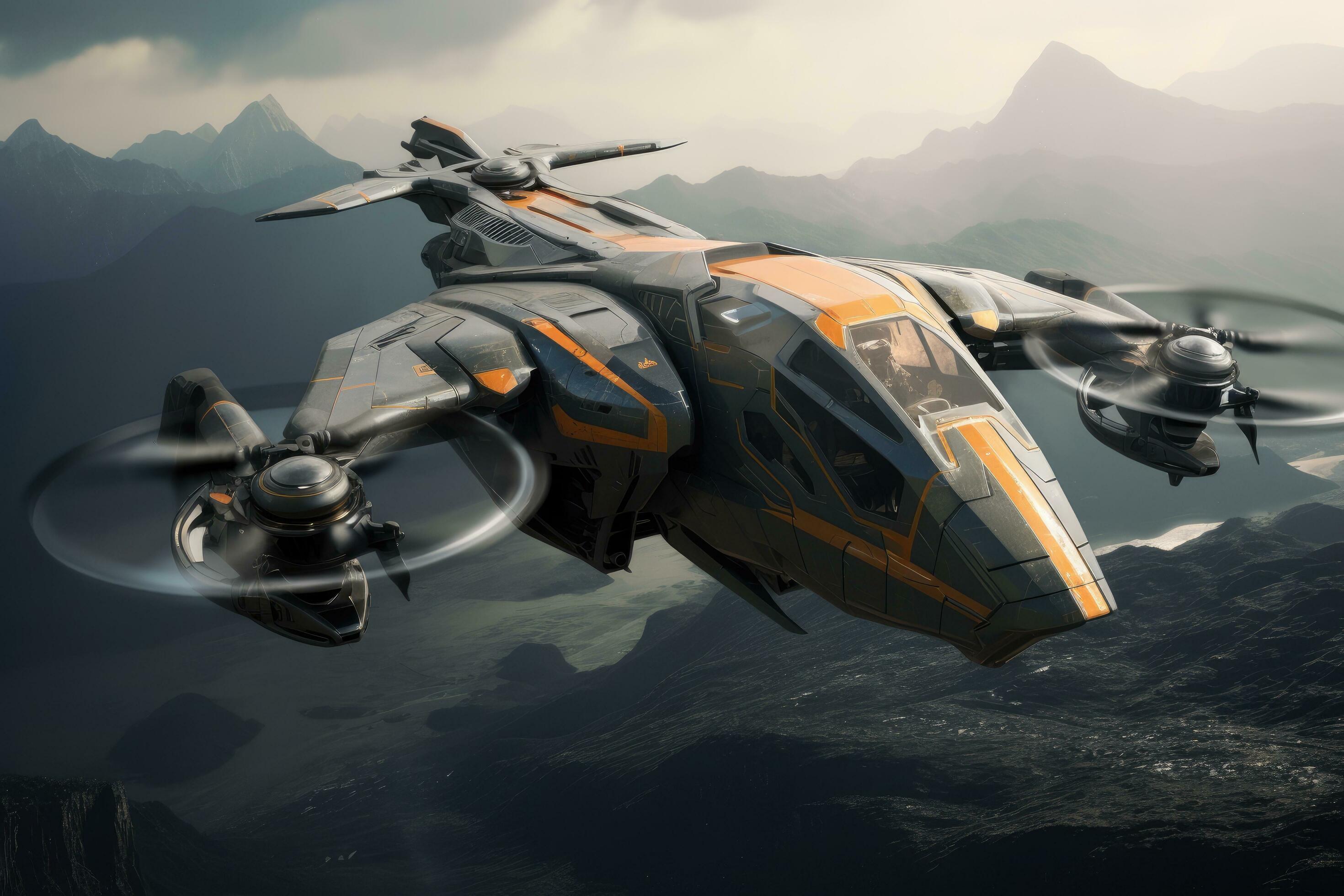 AI generated Helicopter in the fire. army helicopter flying on sky 3D render, Ai generated ...